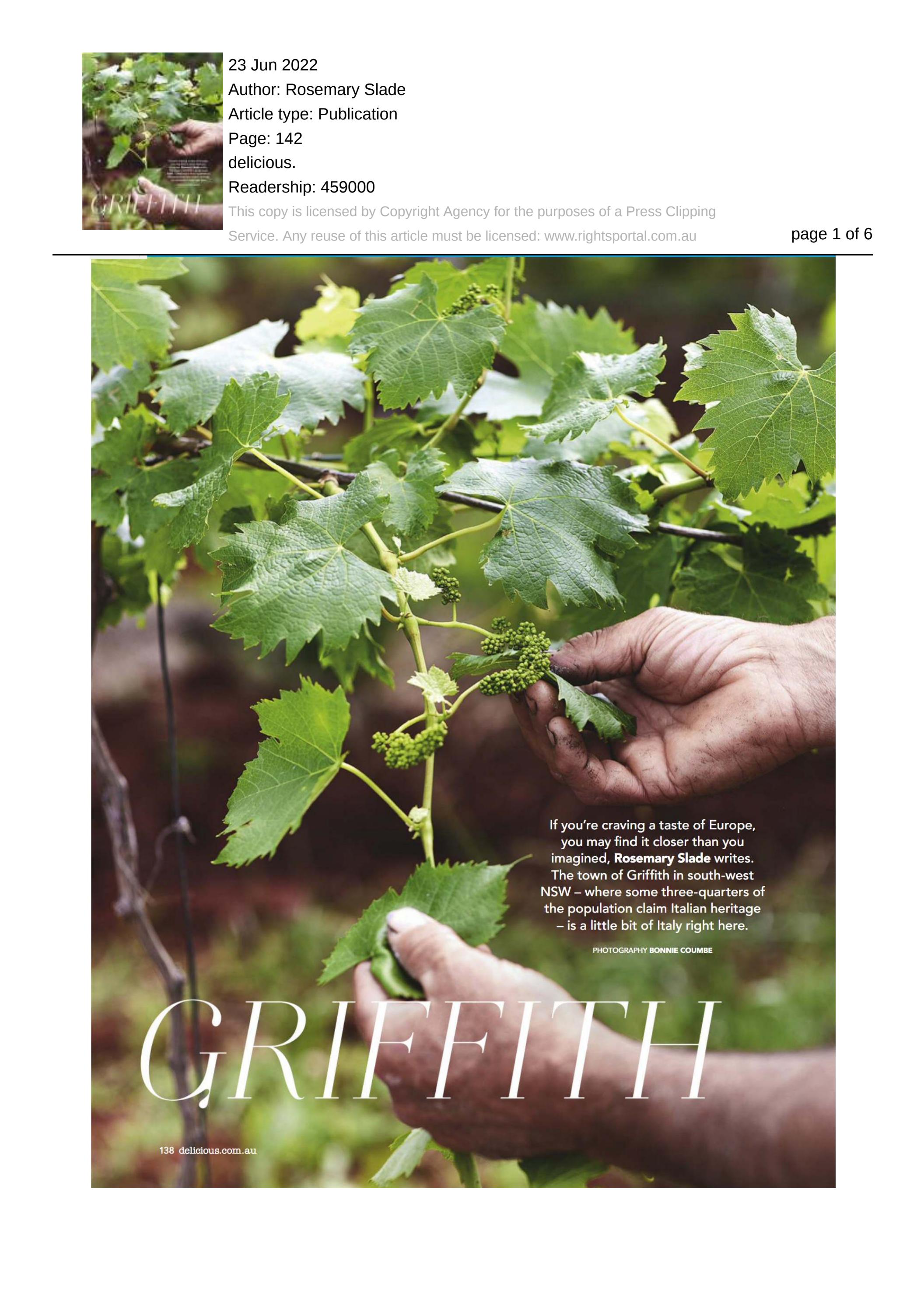Delicious Magazine - Griffith feature by Griffith City Council - Issuu