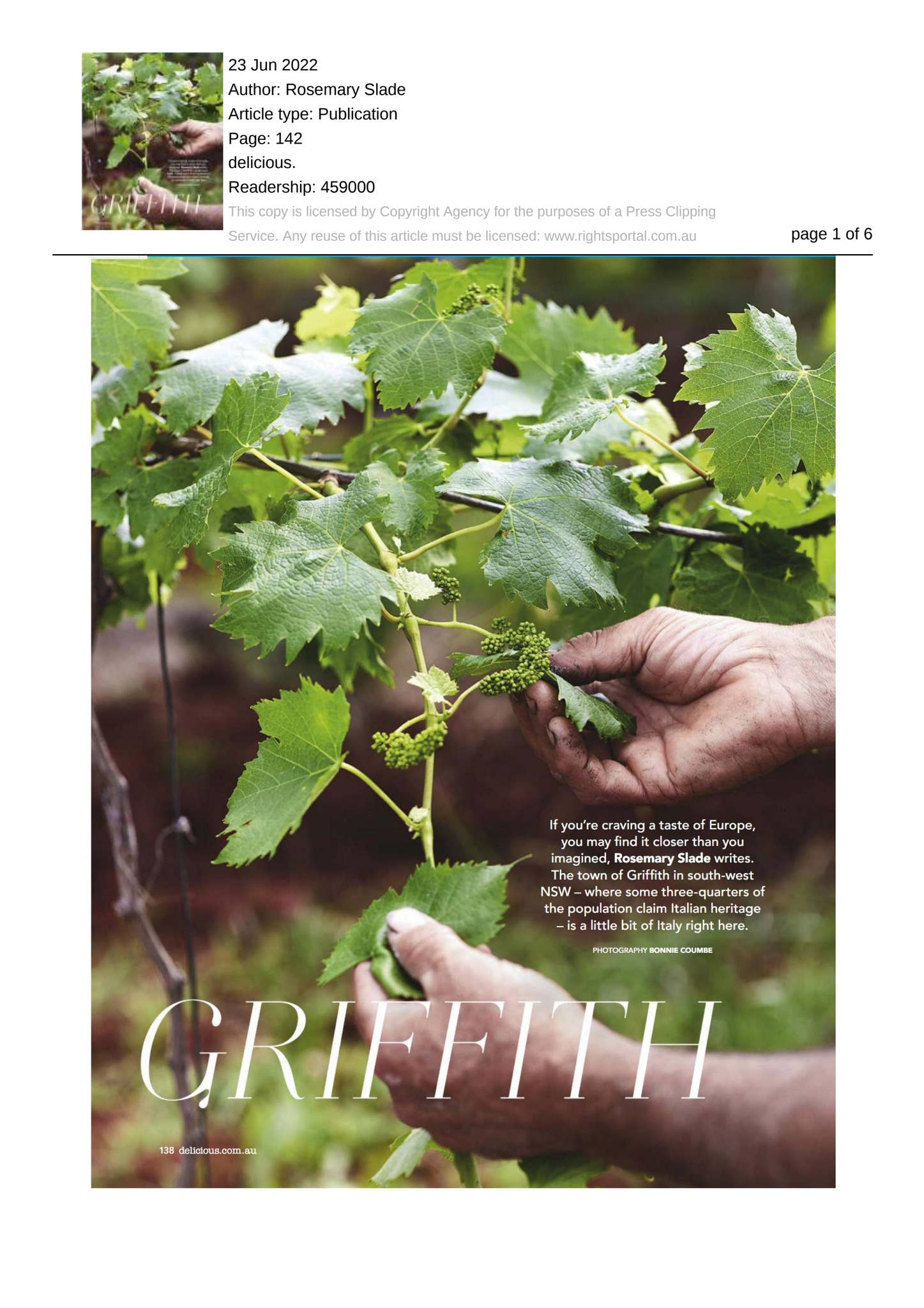 Delicious Magazine - Griffith feature by Griffith City Council - Issuu
