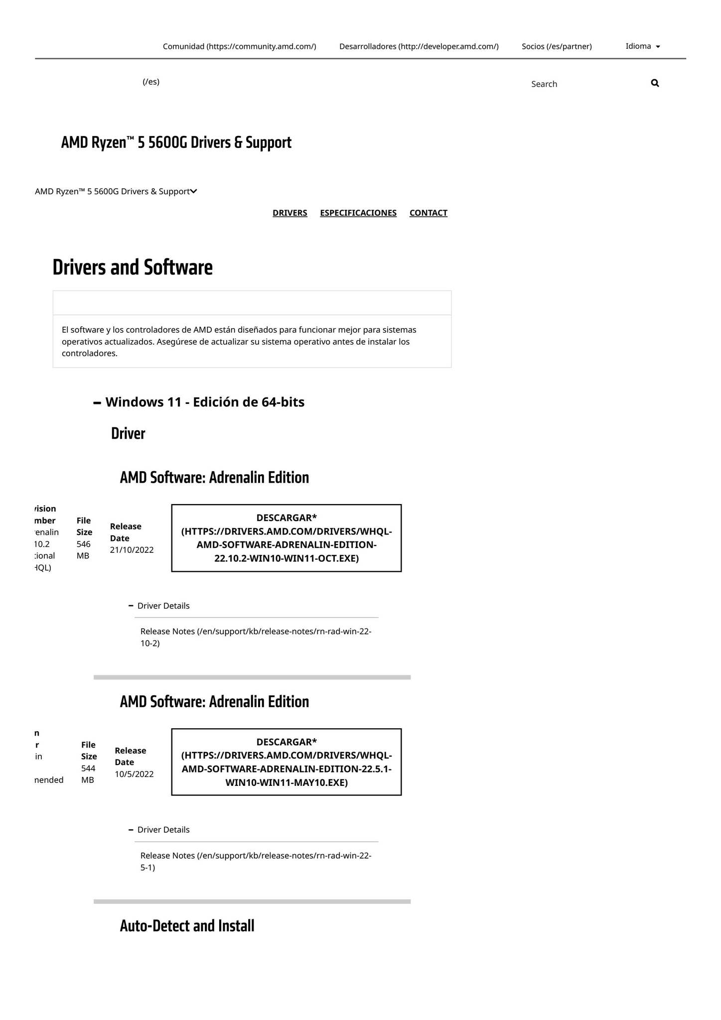DRIVERS Y SOPORTE AMD RYZEN 5 5600 G by Rexisai Campos T - Issuu