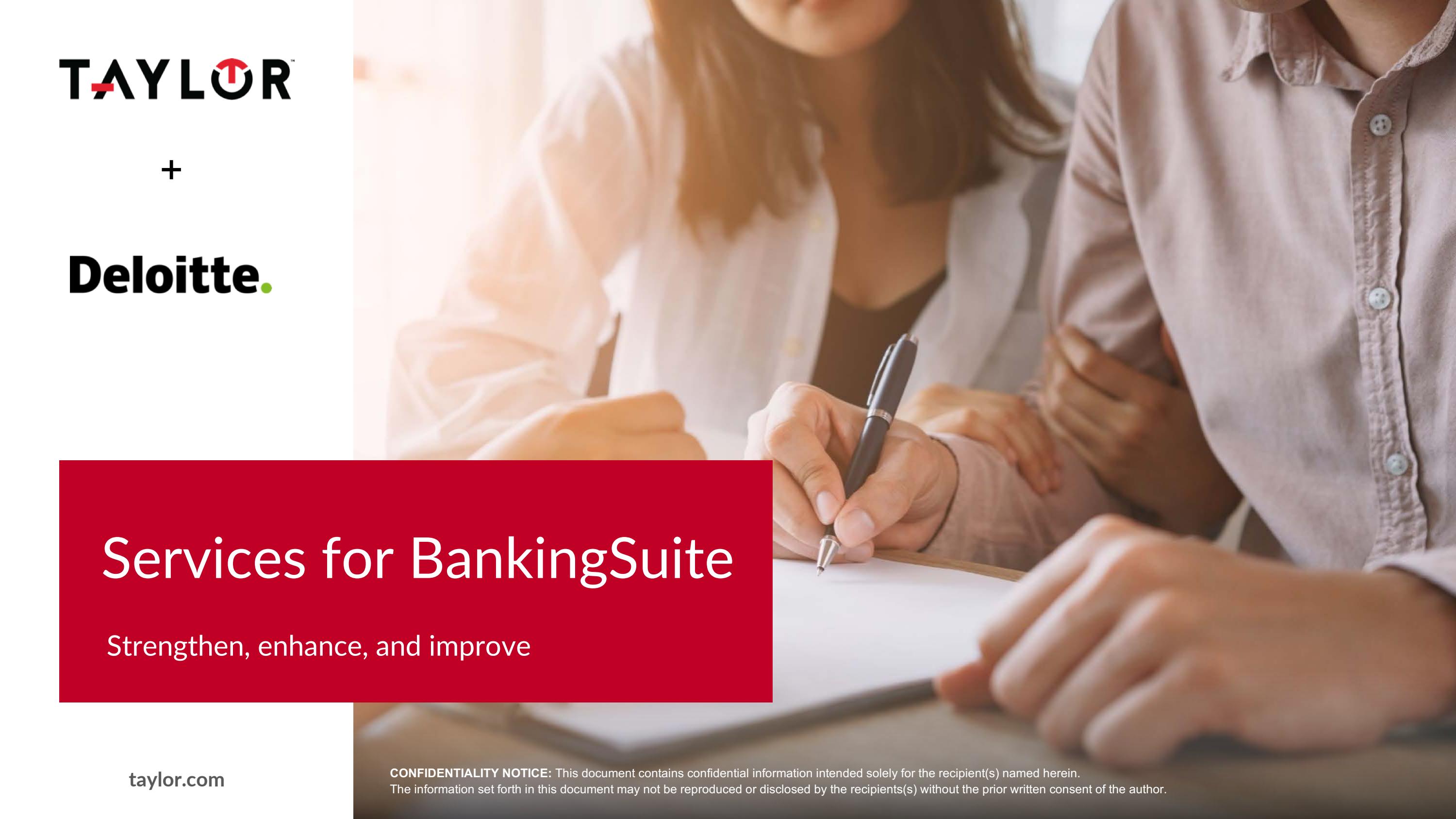 Services for BankingSuite - Deloitte. by Taylor - Issuu