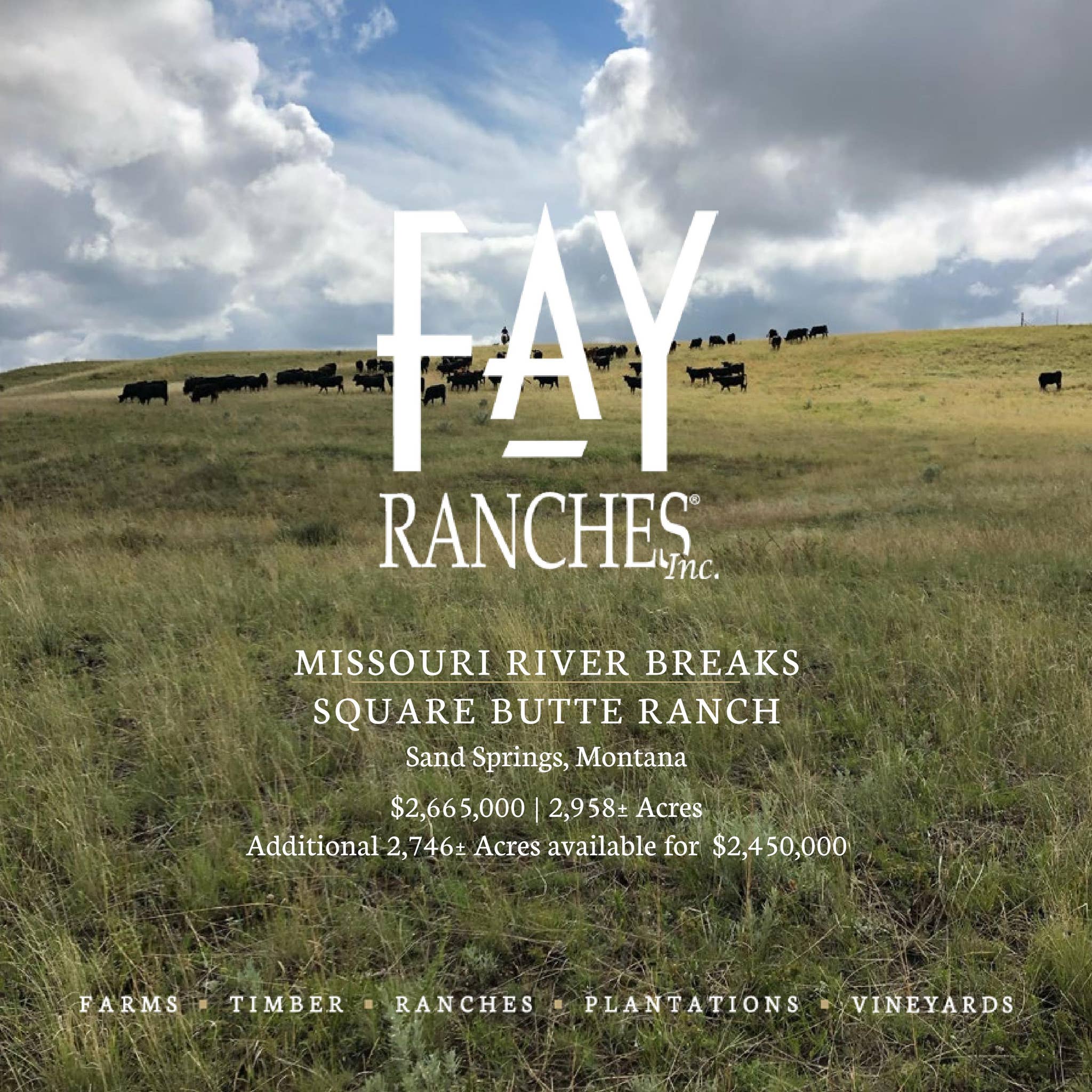 OFF THE MARKET: Missouri River Breaks Square Butte Ranch | Fay Ranches ...