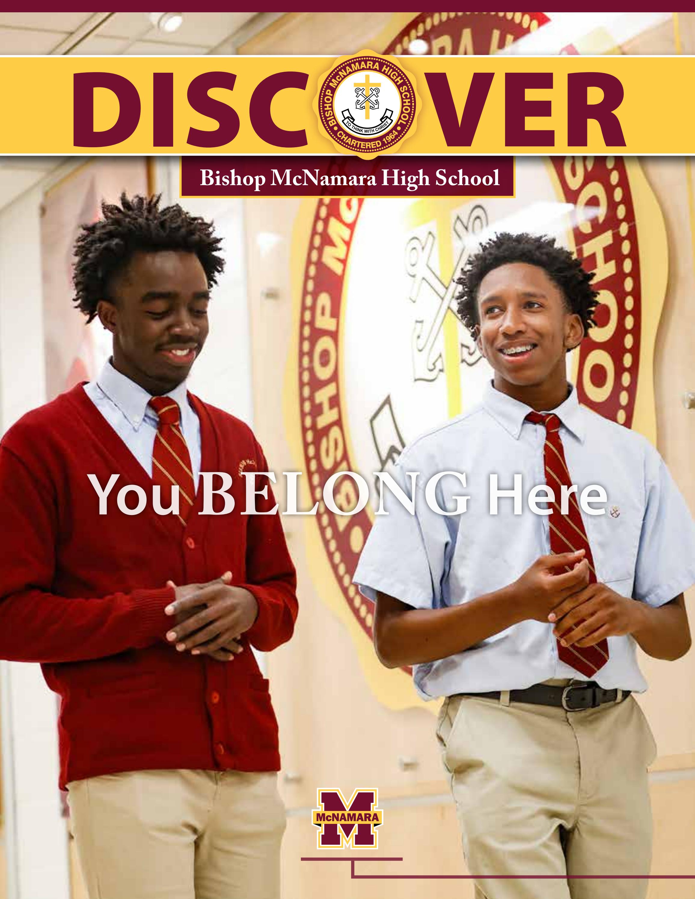 DISCOVER Bishop McNamara - You BELONG Here - Admission's Viewbook by Bishop McNamara High School ...