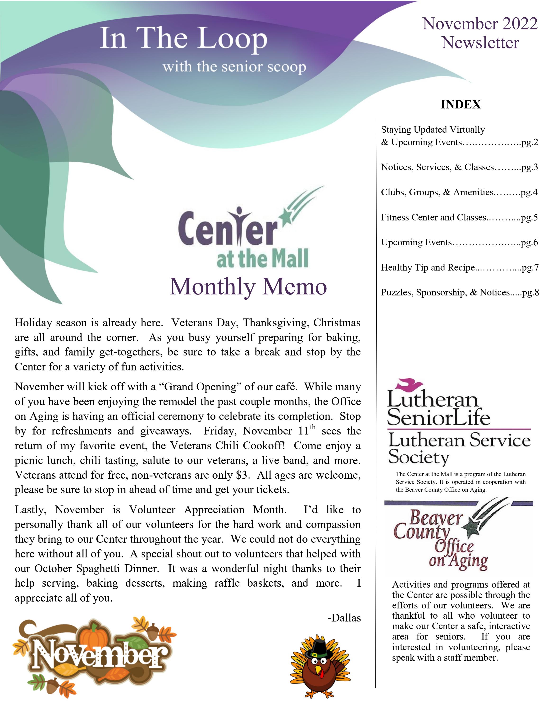Center at the Mall November 2022 Newsletter by Center at the Mall - Issuu