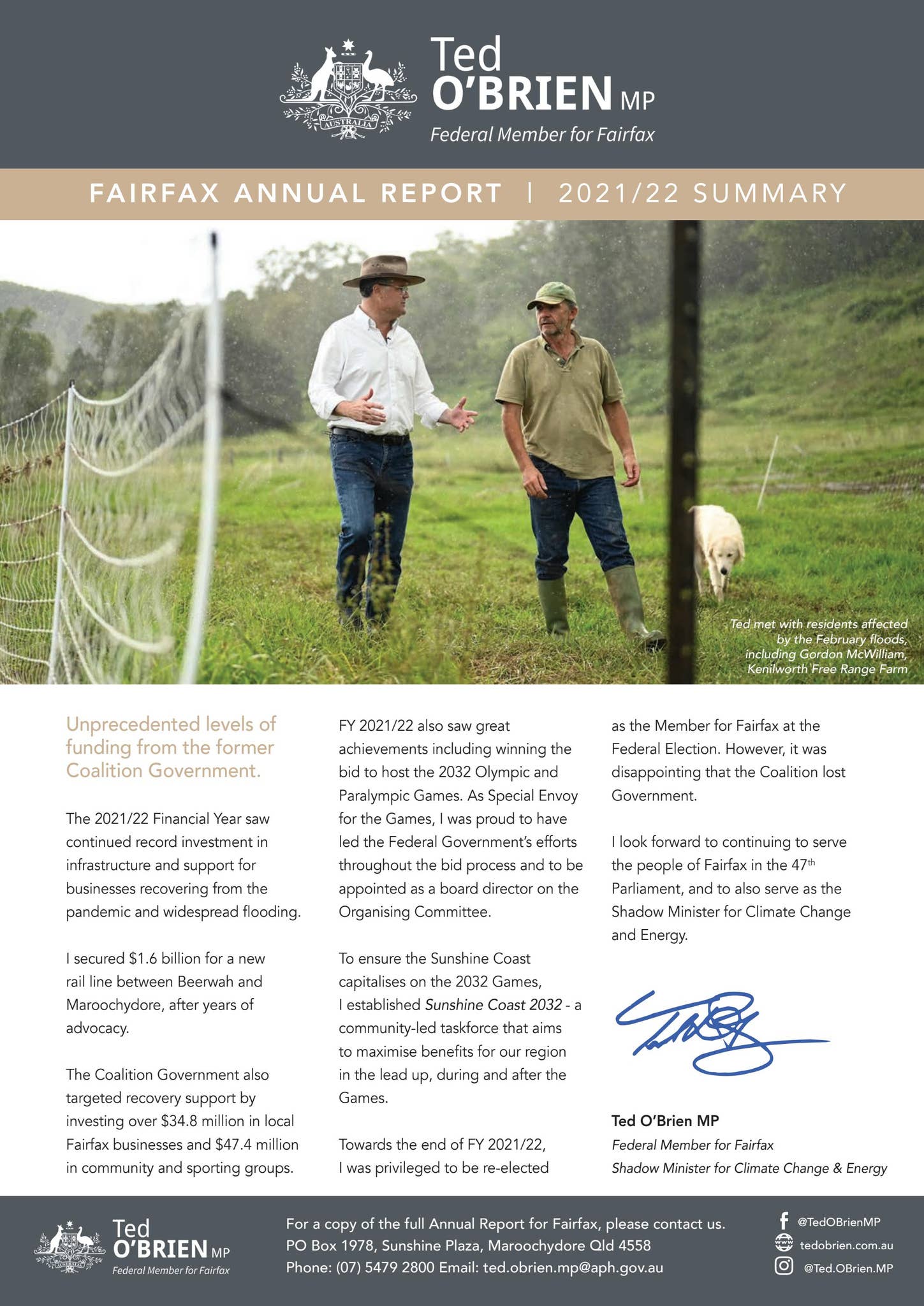Fairfax Annual Report 2021/22 SUMMARY - Ted O'Brien MP by TedOBrienMP ...