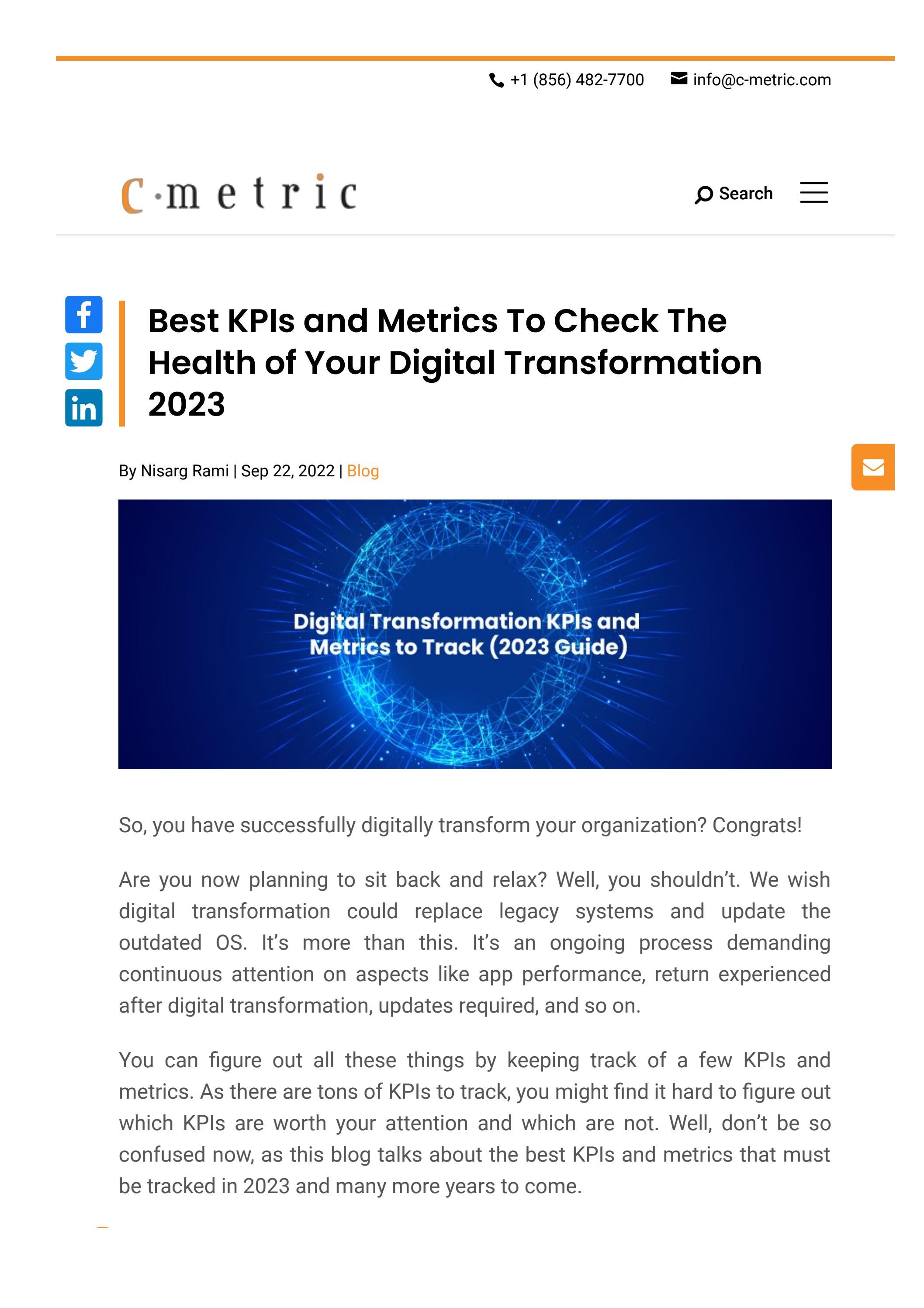 Best KPIs and Metrics To Check The Health of Your Digital ...
