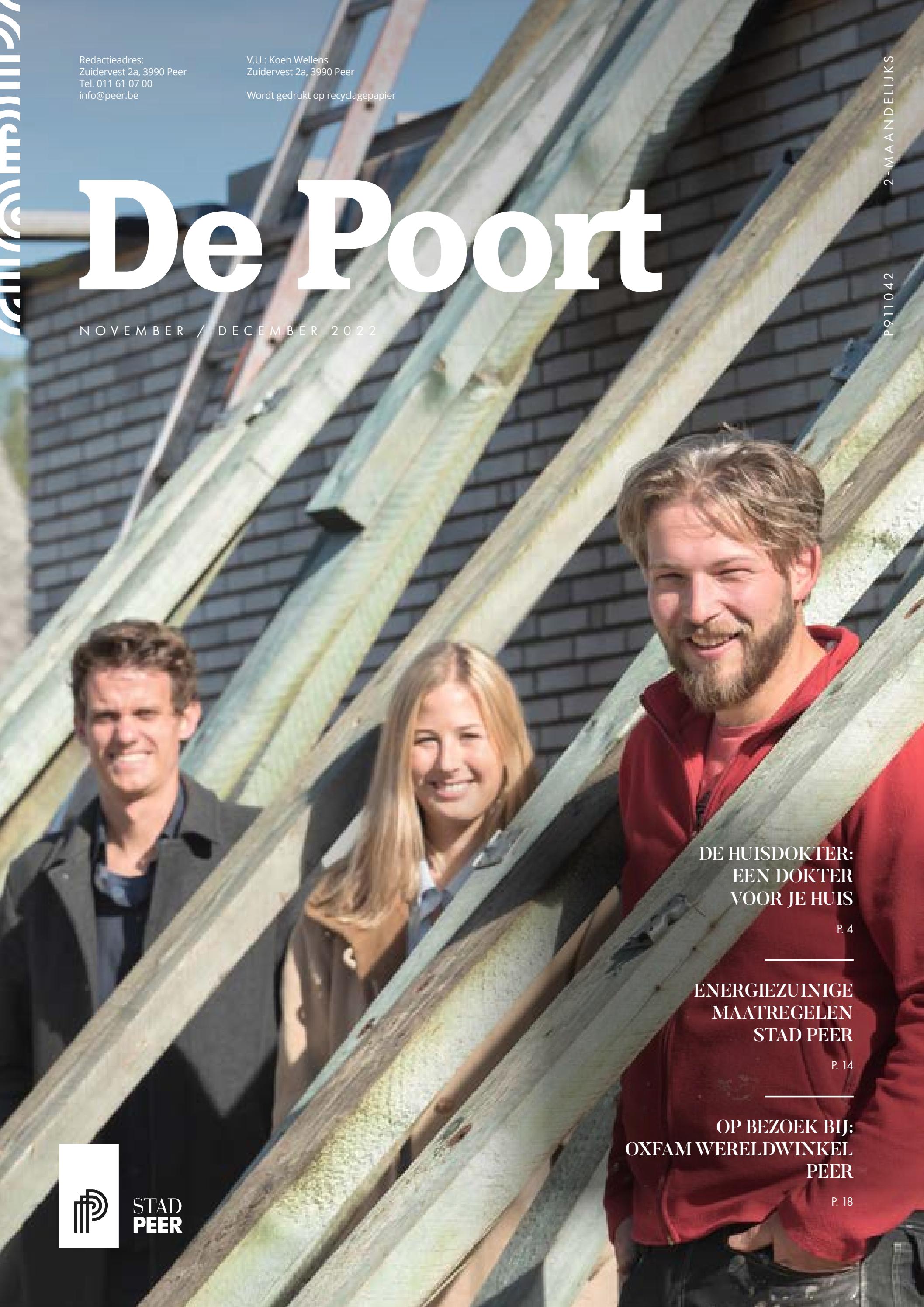 Stadsmagazine De Poort november-december 2022 by Stad Peer - Issuu