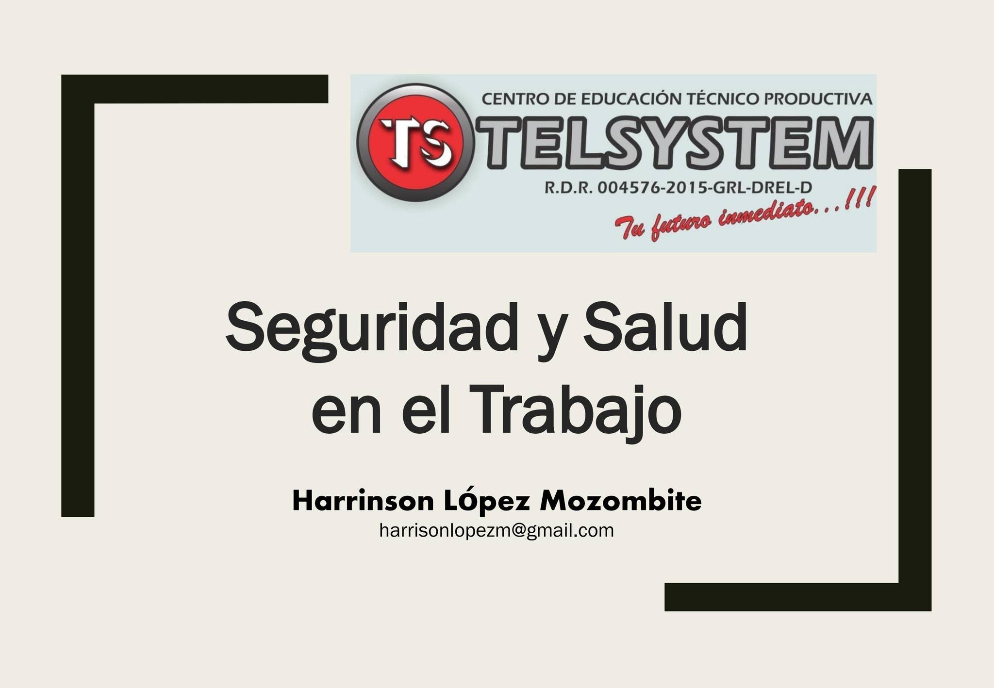 Seguridad y Salud en el Trabajo by Harrison Lopez Mozombite - Issuu