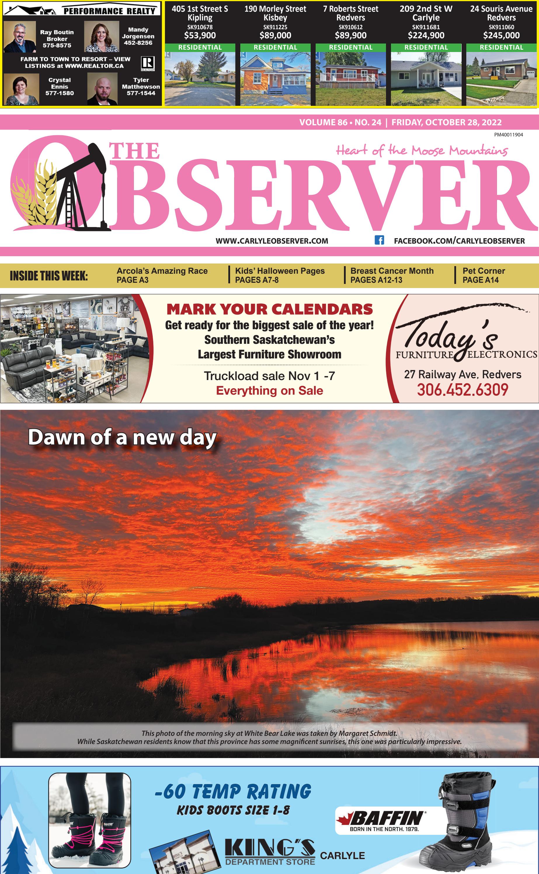 The Observer October 28, 2022 by Carlyle Observer - Issuu