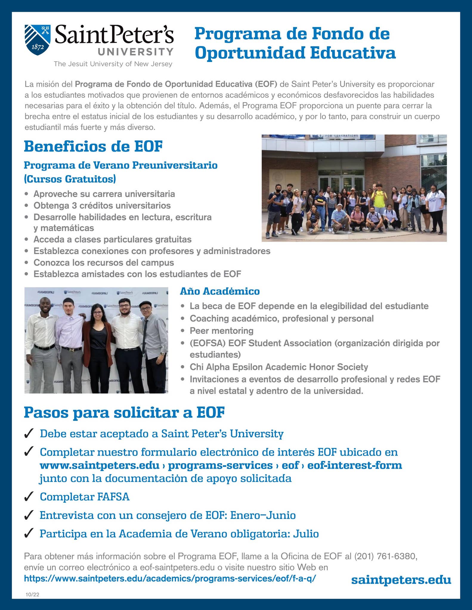 EOF, Spanish Language Document by Saint Peter's University - Issuu