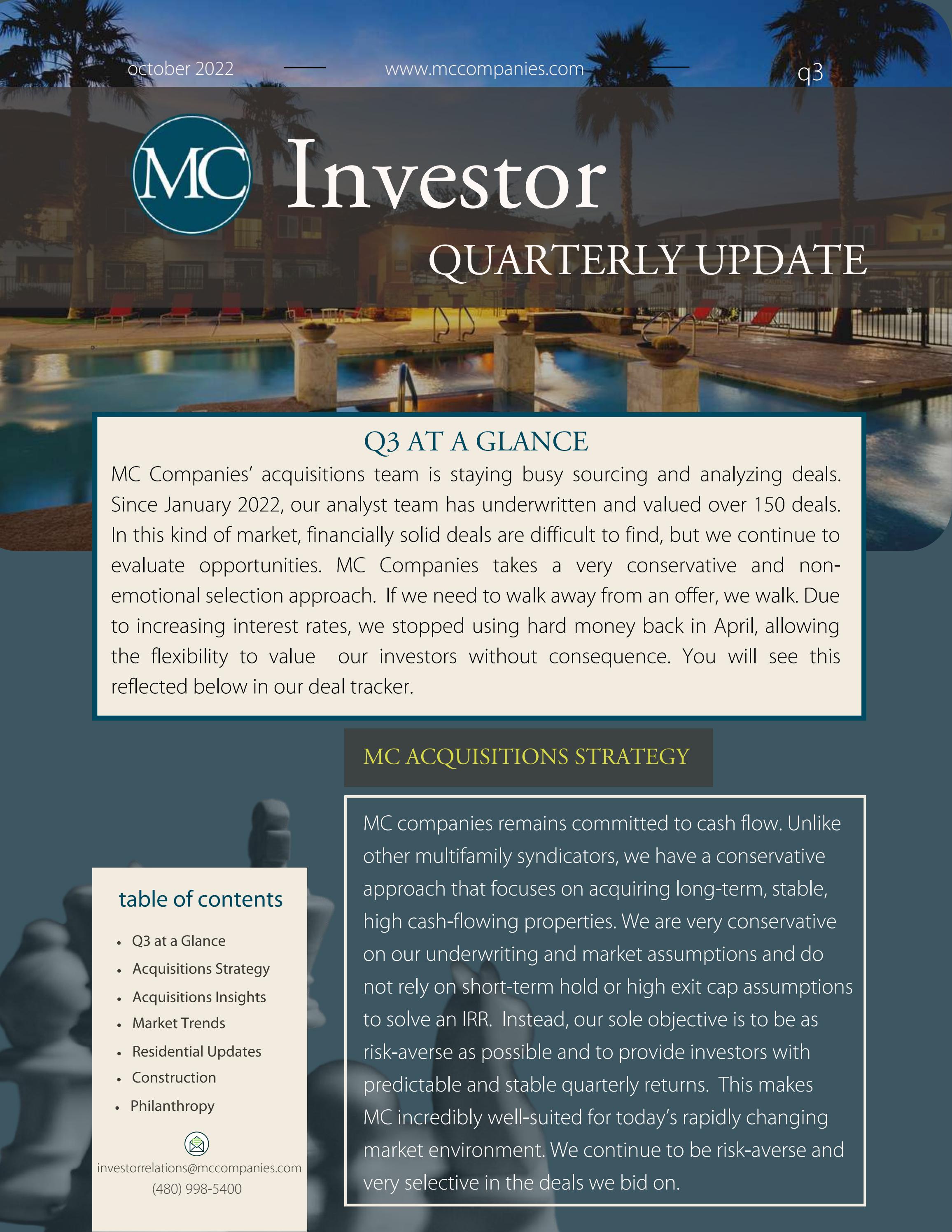 MC Residential Q3 by MCCOMPANIESInvestor - Issuu
