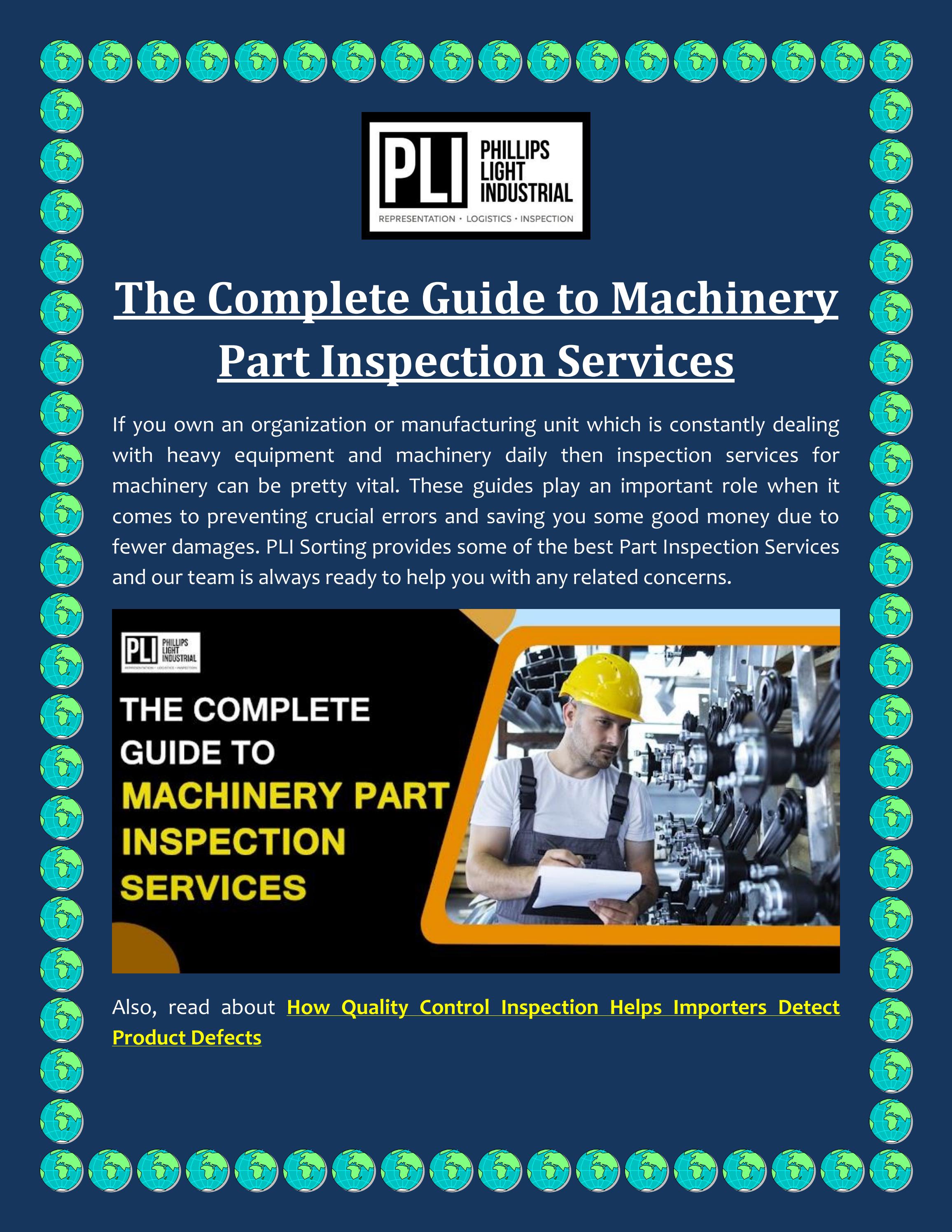 The Complete Guide to Machinery Part Inspection Services by PLI Sorting - Issuu