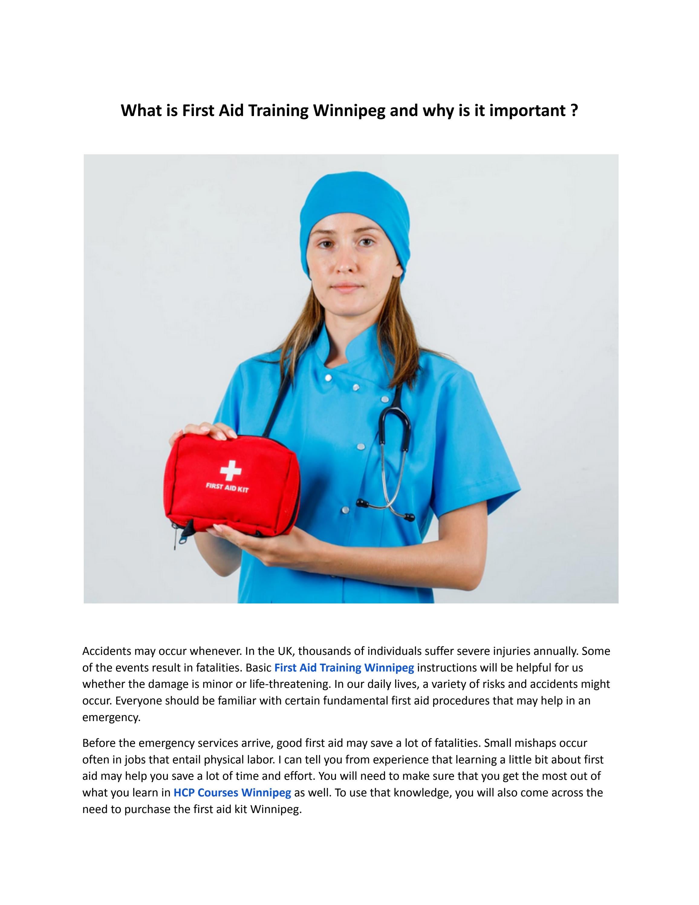 What is First Aid Training Winnipeg and why is it important ? by ...