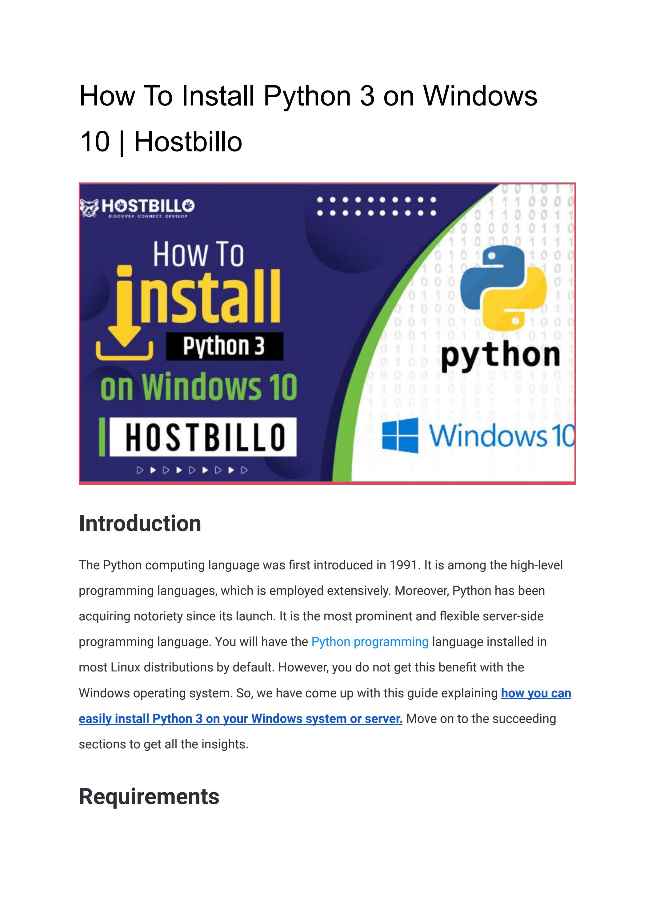How To Install Python 3 On Windows 10 Hostbillo By Pallavi 25 Issuu