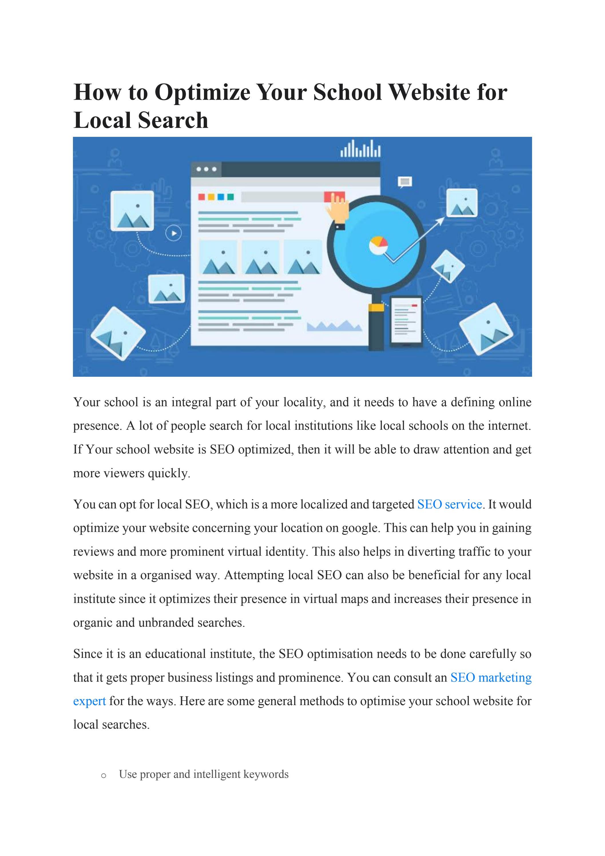 How to Optimize Your School Website for Local Search by EZ Rankings - Issuu