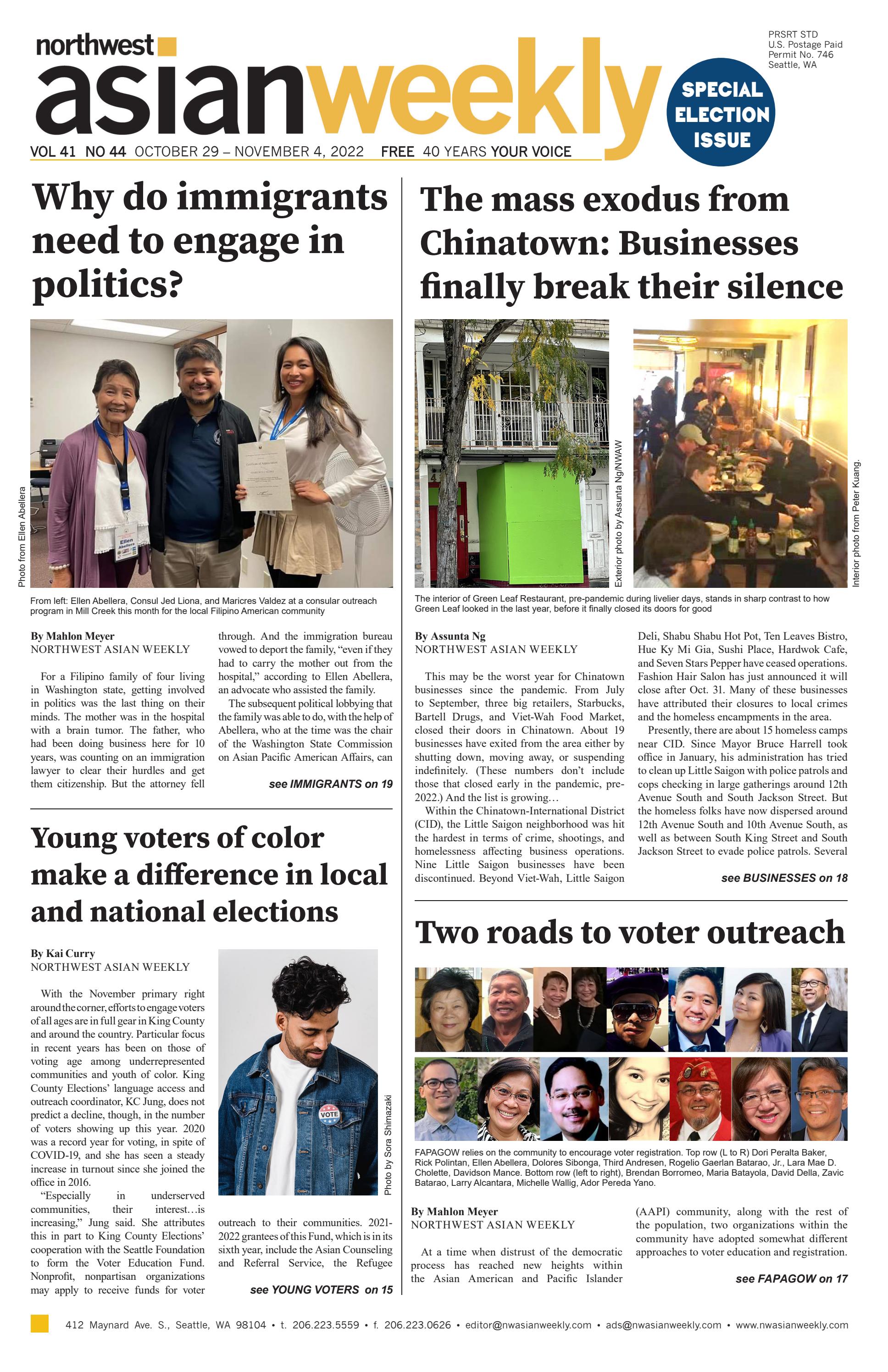 VOL 41 NO 44 | OCTOBER 29 – NOVEMBER 4, 2022 by Northwest Asian Weekly ...