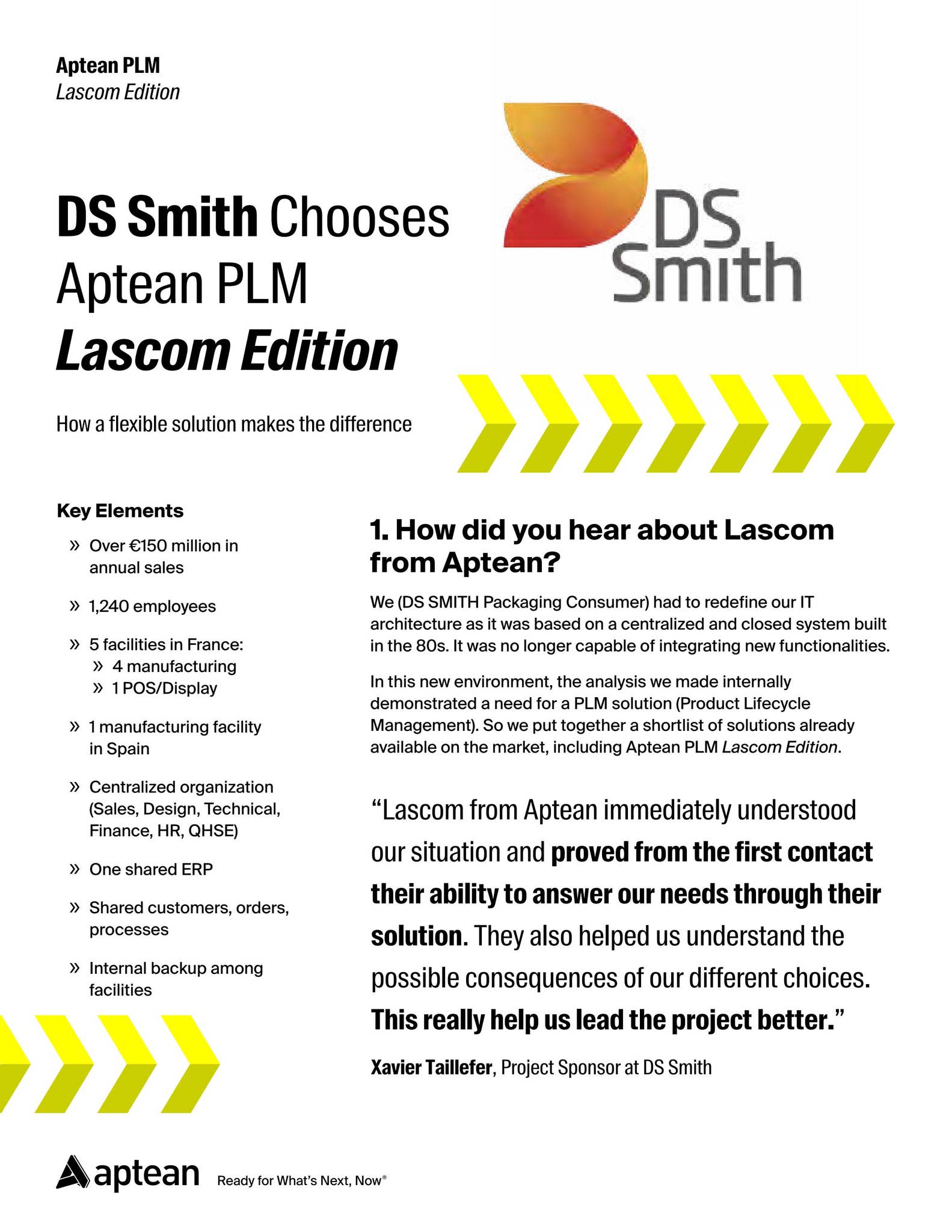 Aptean PLM, Lascom Edition Case Study: DS Smith by Aptean - Issuu