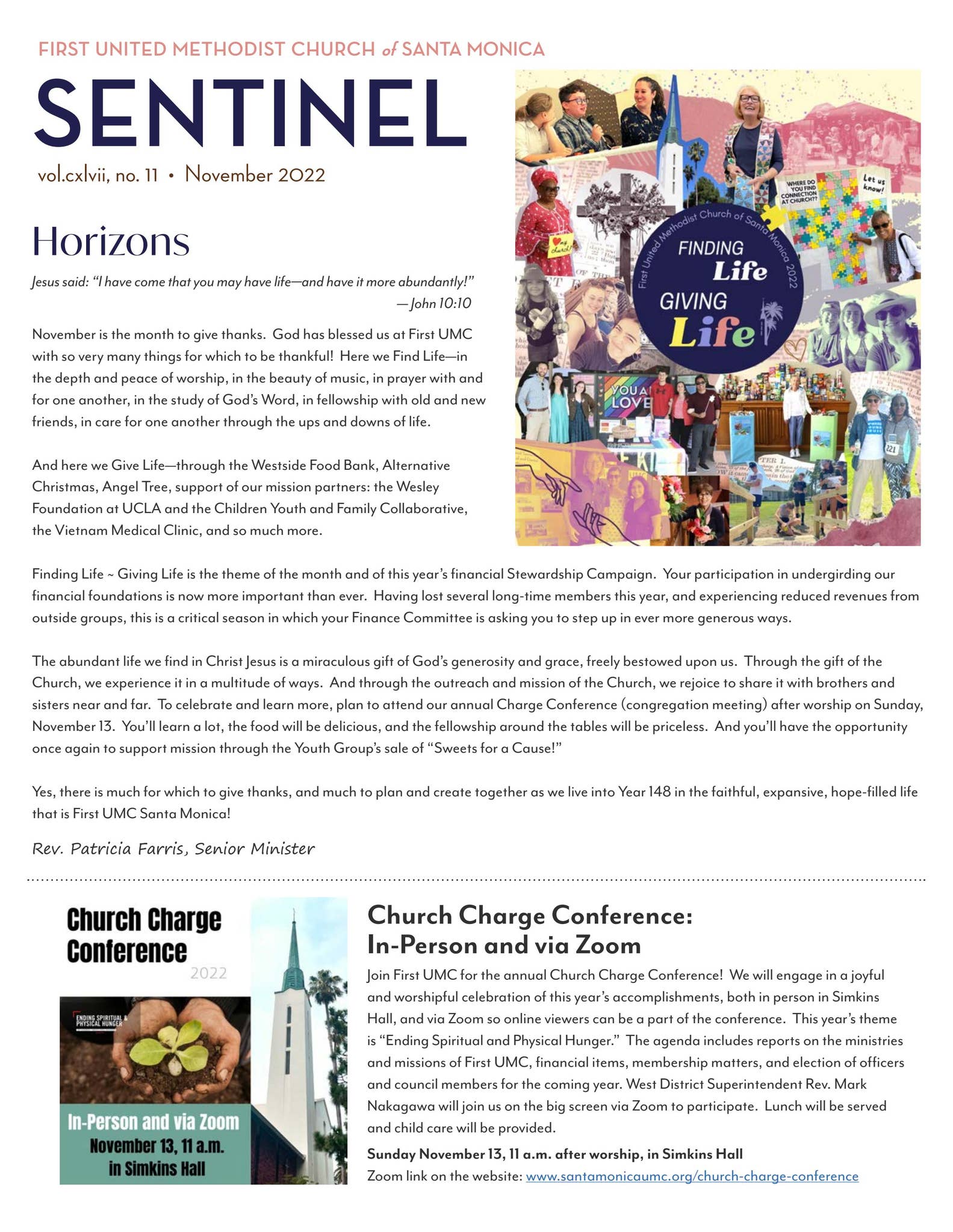 First United Methodist Church of Santa Monica - The Sentinel Newsletter ...