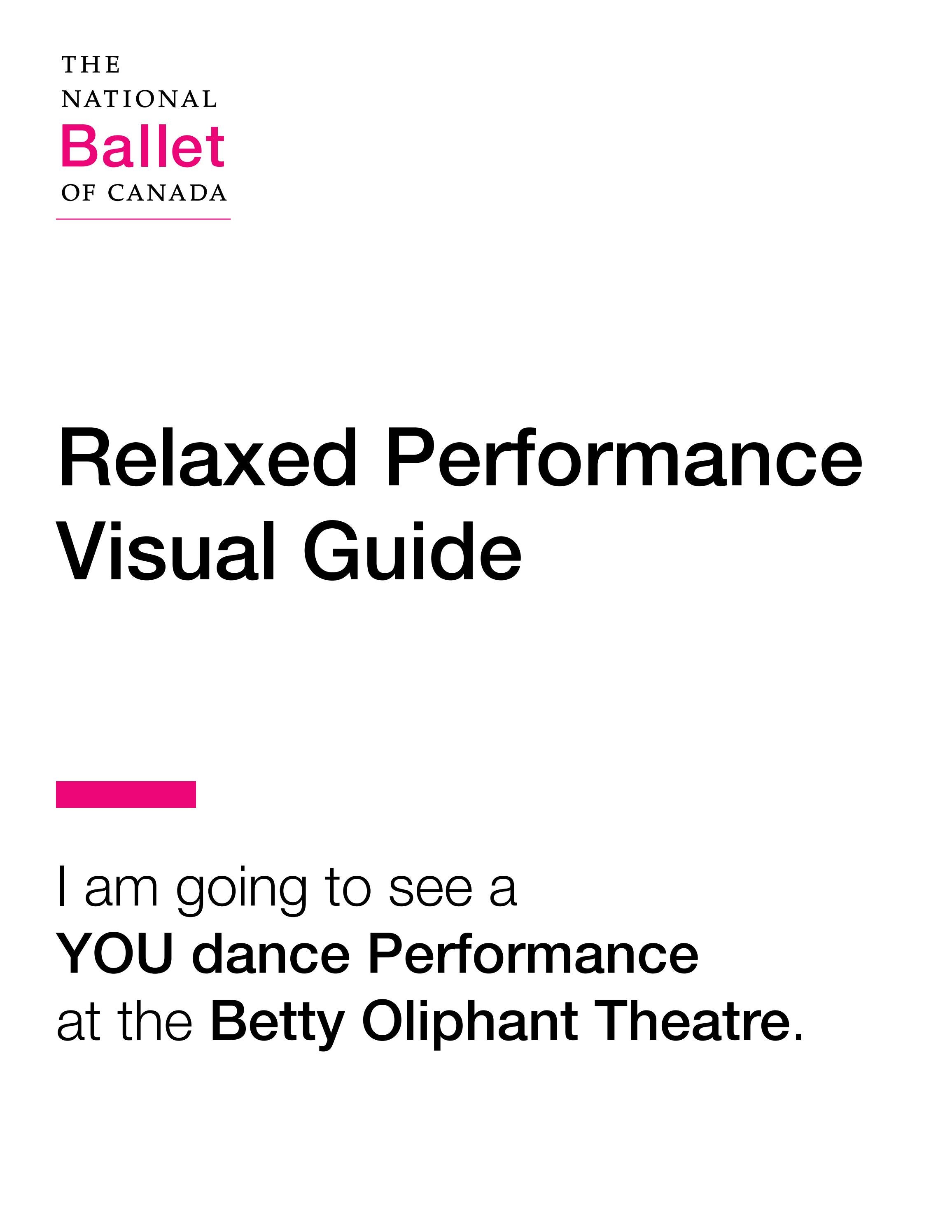 2022-23 Relaxed Performance Visual Guide by National Ballet of Canada ...