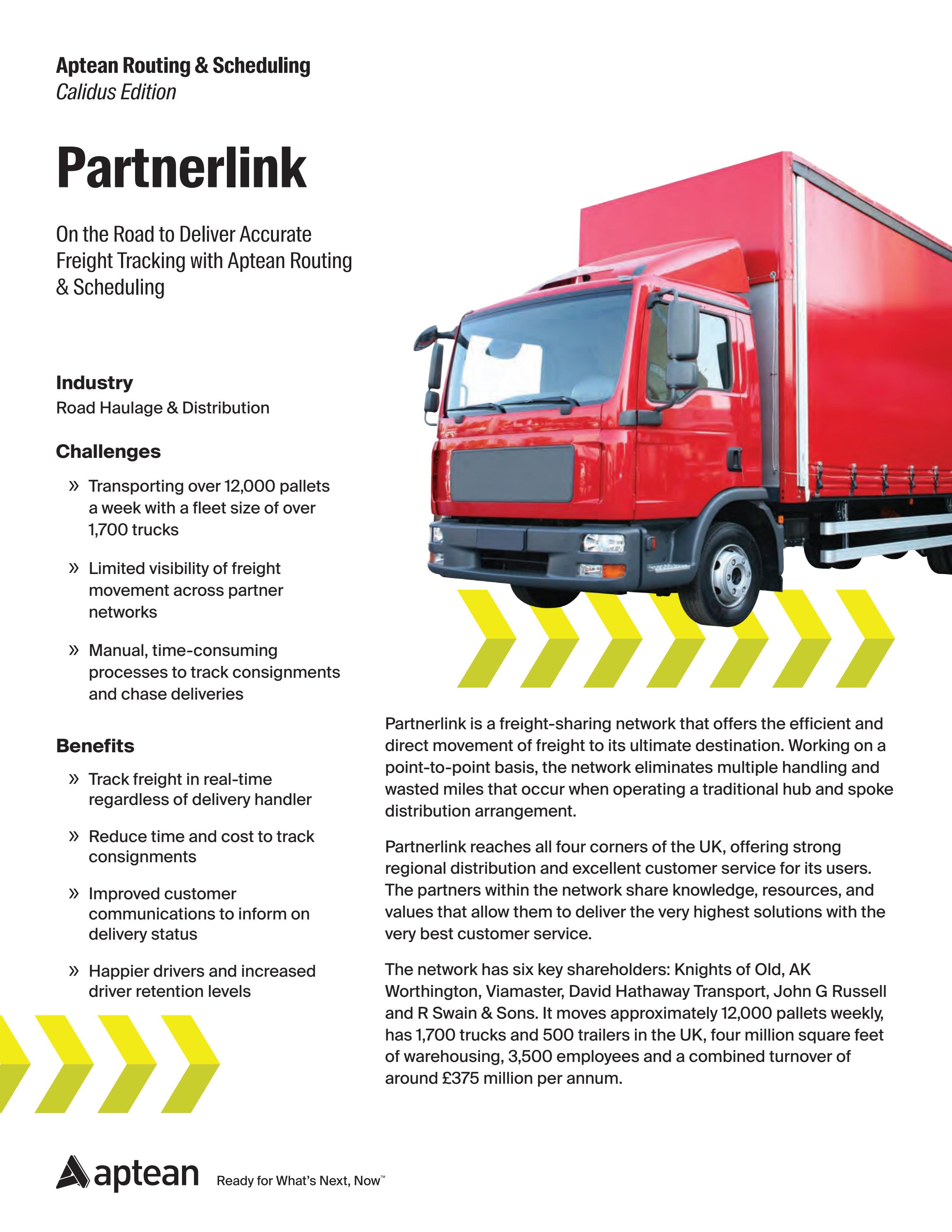 Aptean Routing & Scheduling Calidus Edition Case Study: Partnerlink by ...