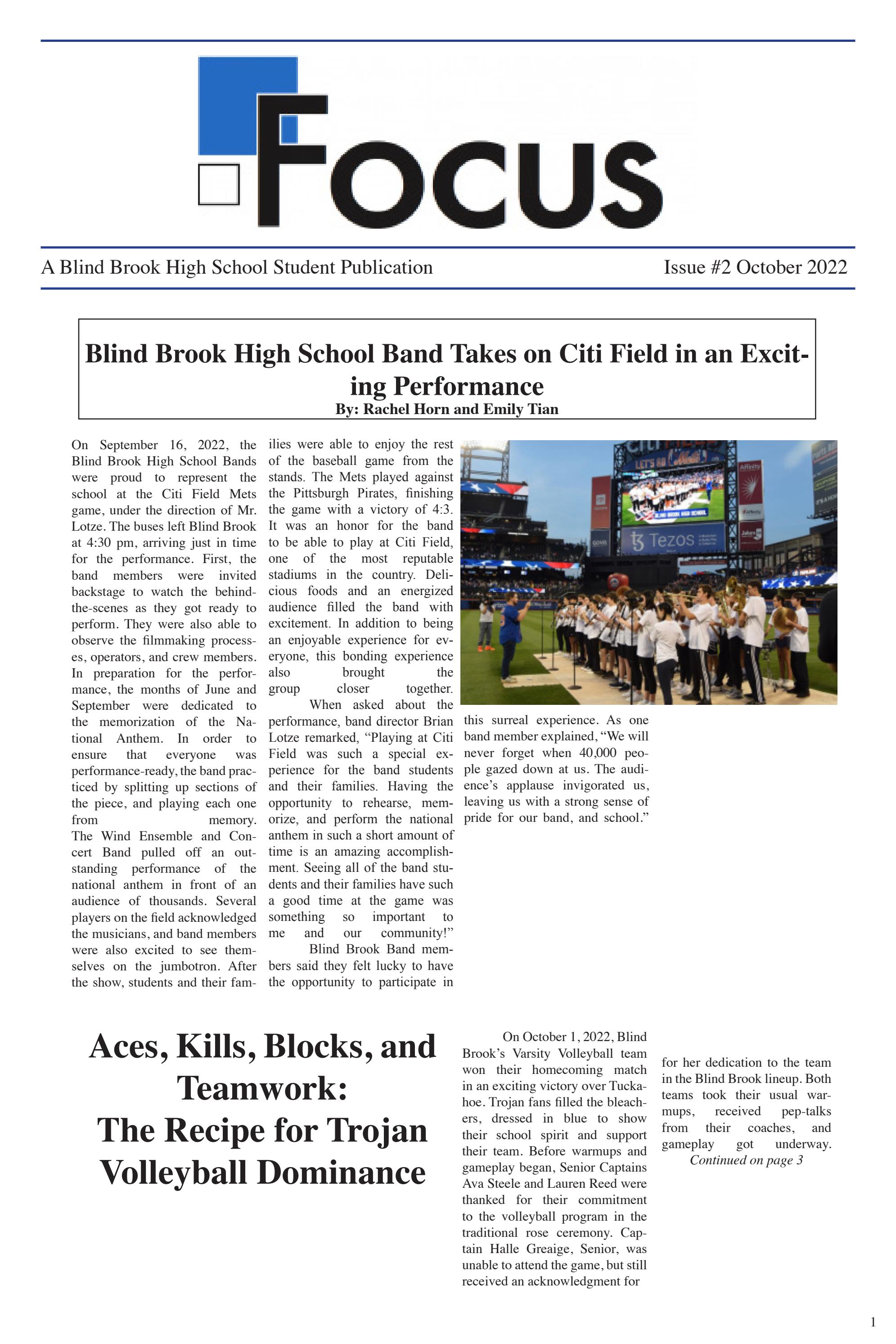 Focus Issue 1 by BBHS Focus - Issuu