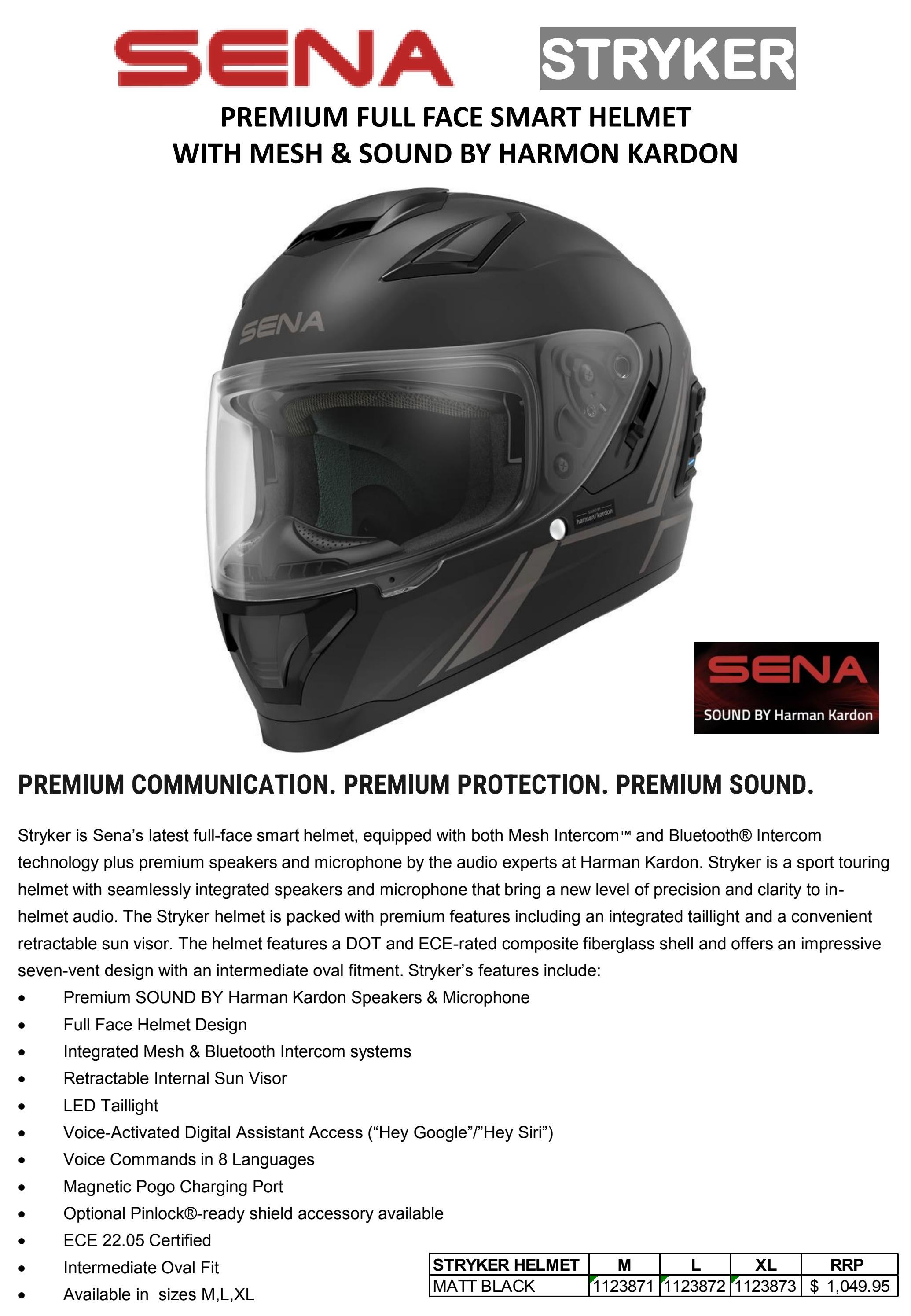SENA HELMETS | Australian Catalogue by McLeod Accessories - Issuu