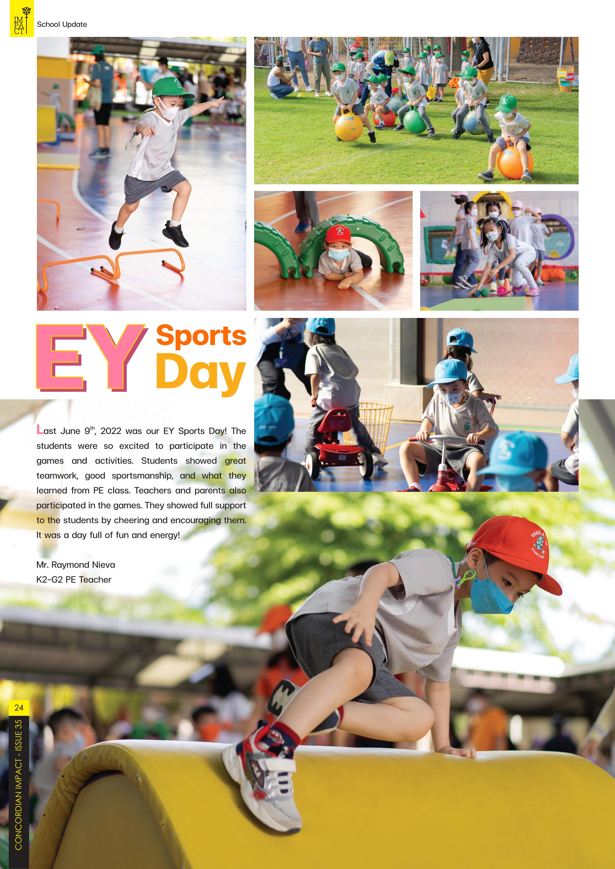 EY Sports Day by Concordian International School - Issuu