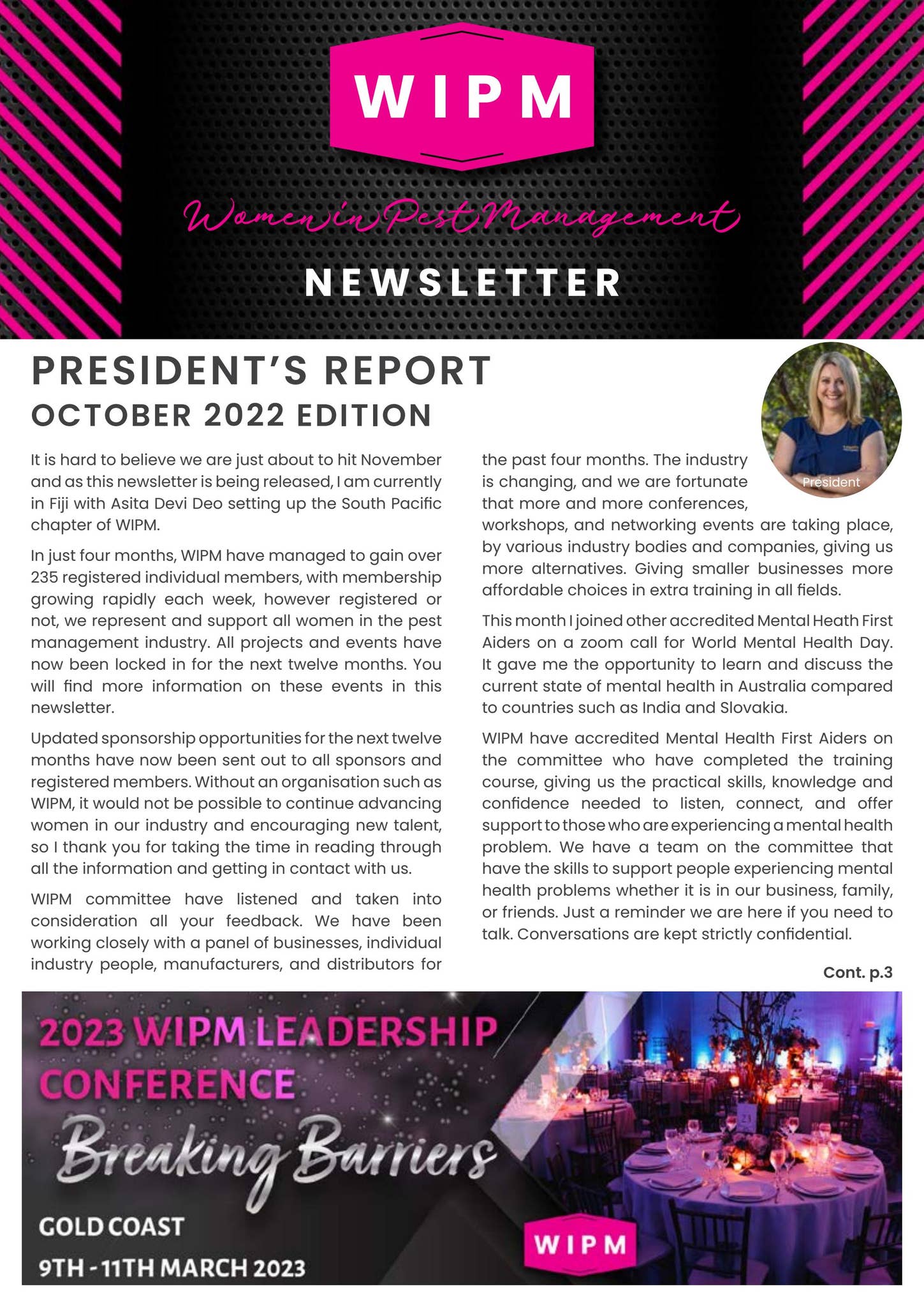 Women In Pest Management (WIPM), October 2022 Newsletter by Laguna Pest ...