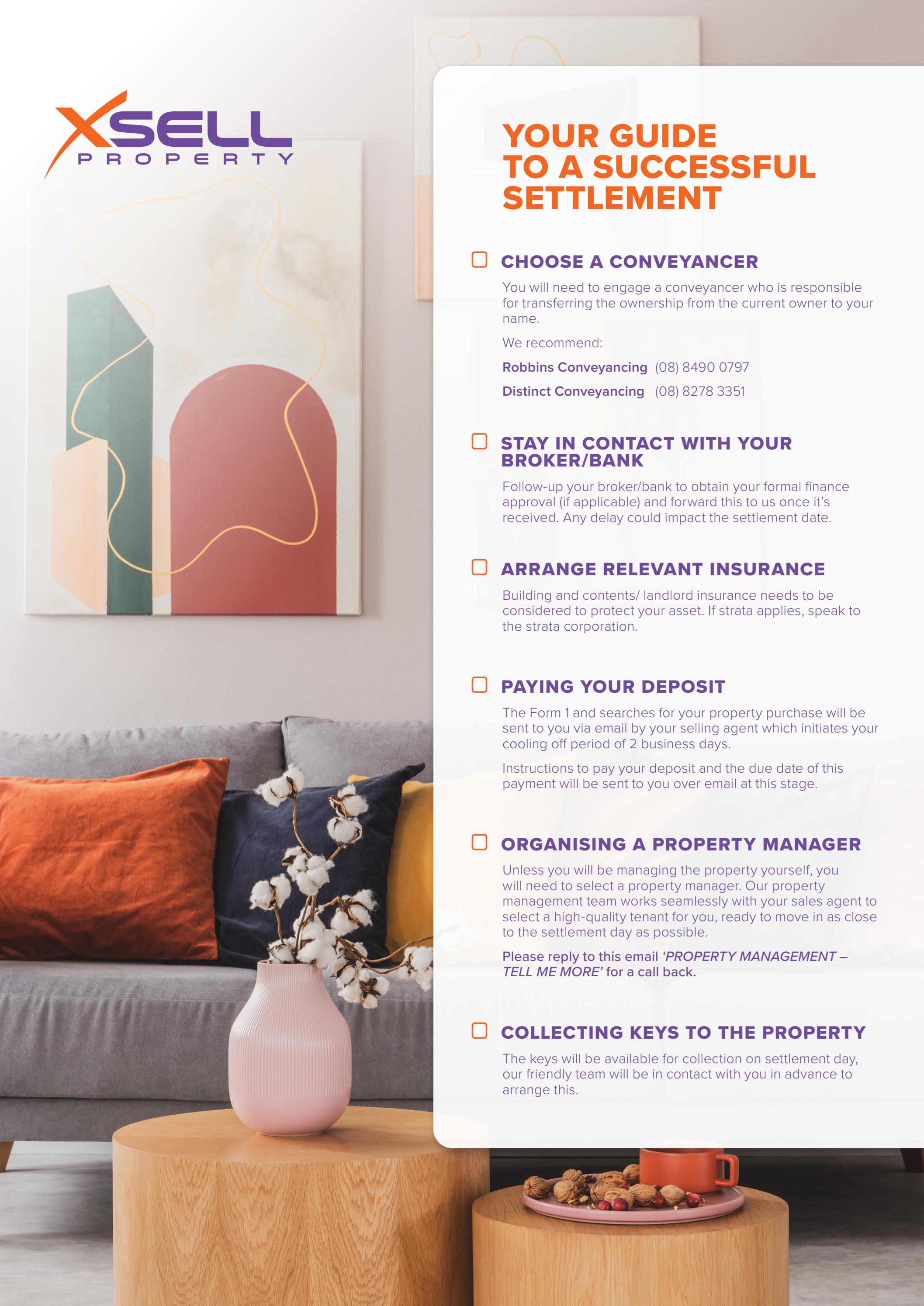 XSELL Property - Your Guide to a Successful Settlement by The Fotobase Group - Issuu