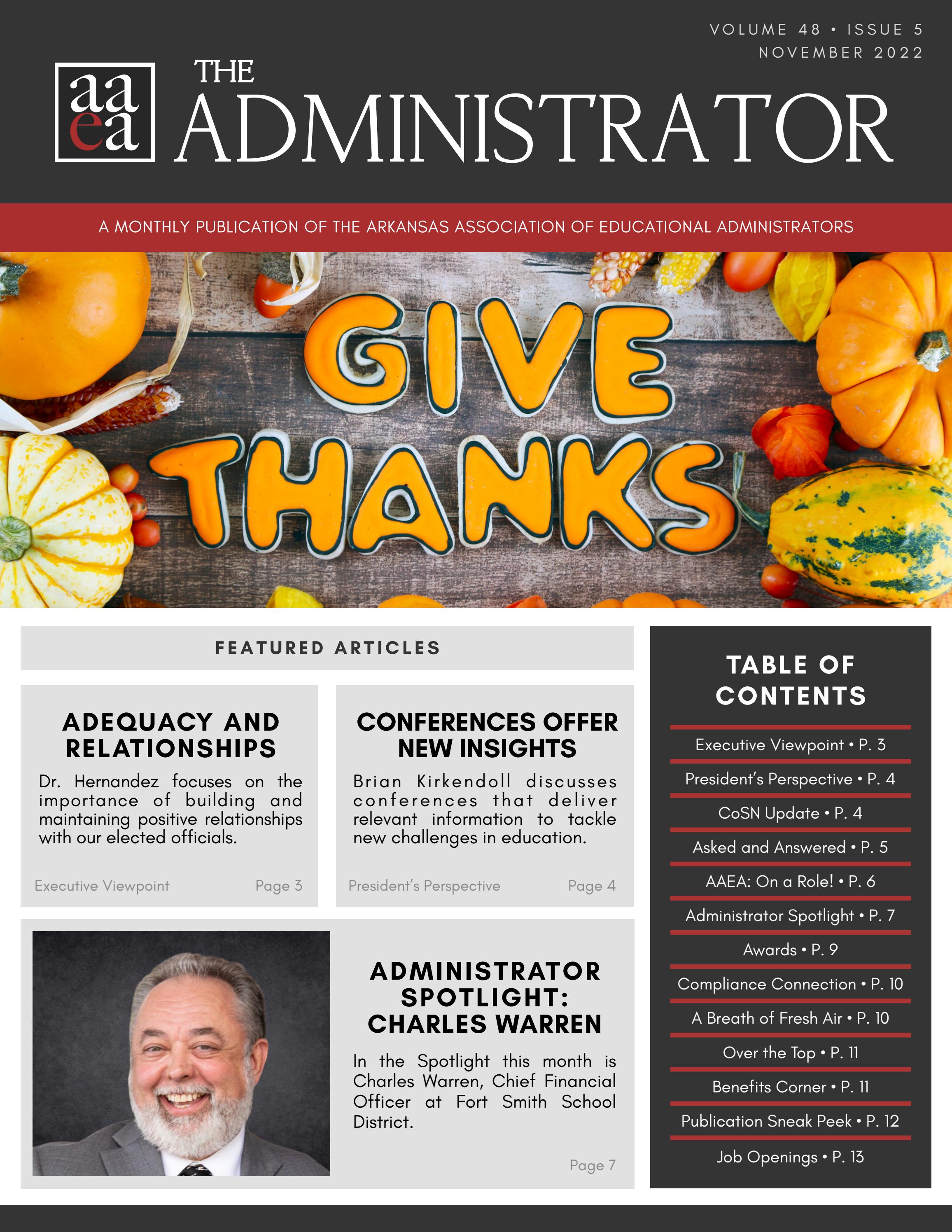 The Administrator Newsletter - November 2022 by theaaea - Issuu