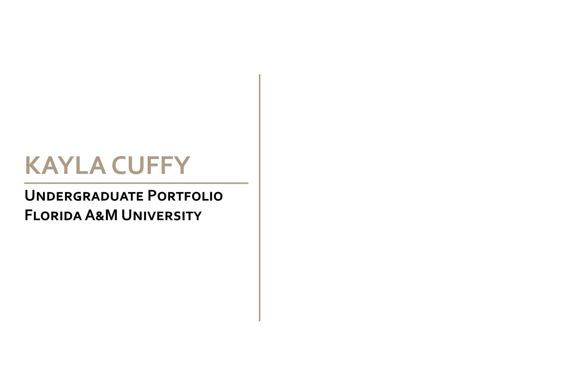 Undergraduate Portfolio by Kayla Cuffy - Issuu