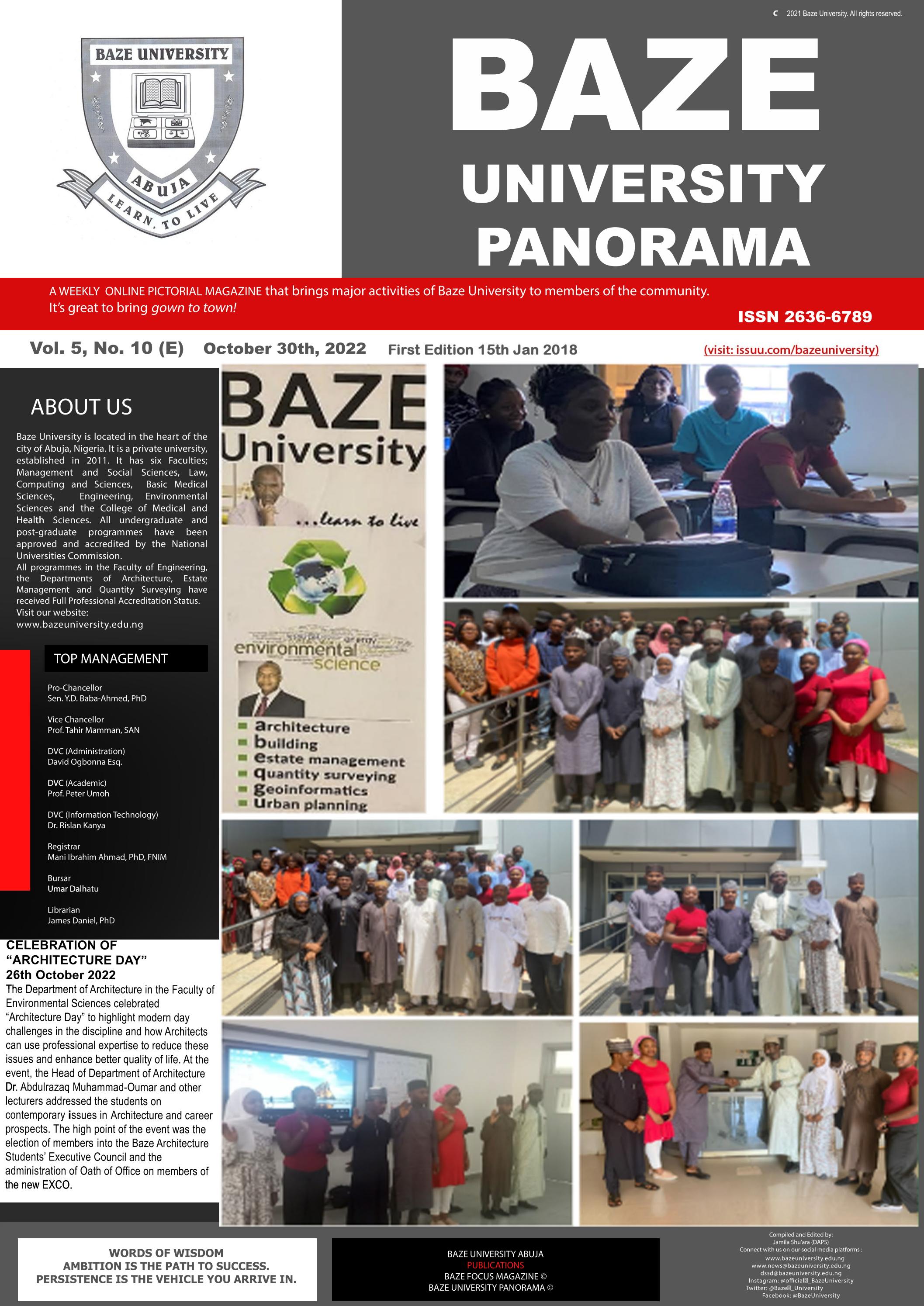 BAZE PANORAMA NEWS (30th October 2022) by Baze University - Issuu