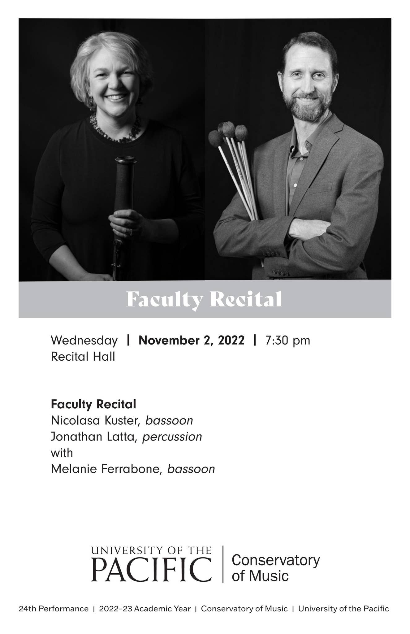 11/2/22 Faculty Recital, Kuster and Latta by University of the Pacific ...