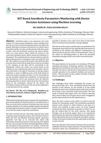 IOT Based Anesthesia Parameters Monitoring with Doctor Decision ...