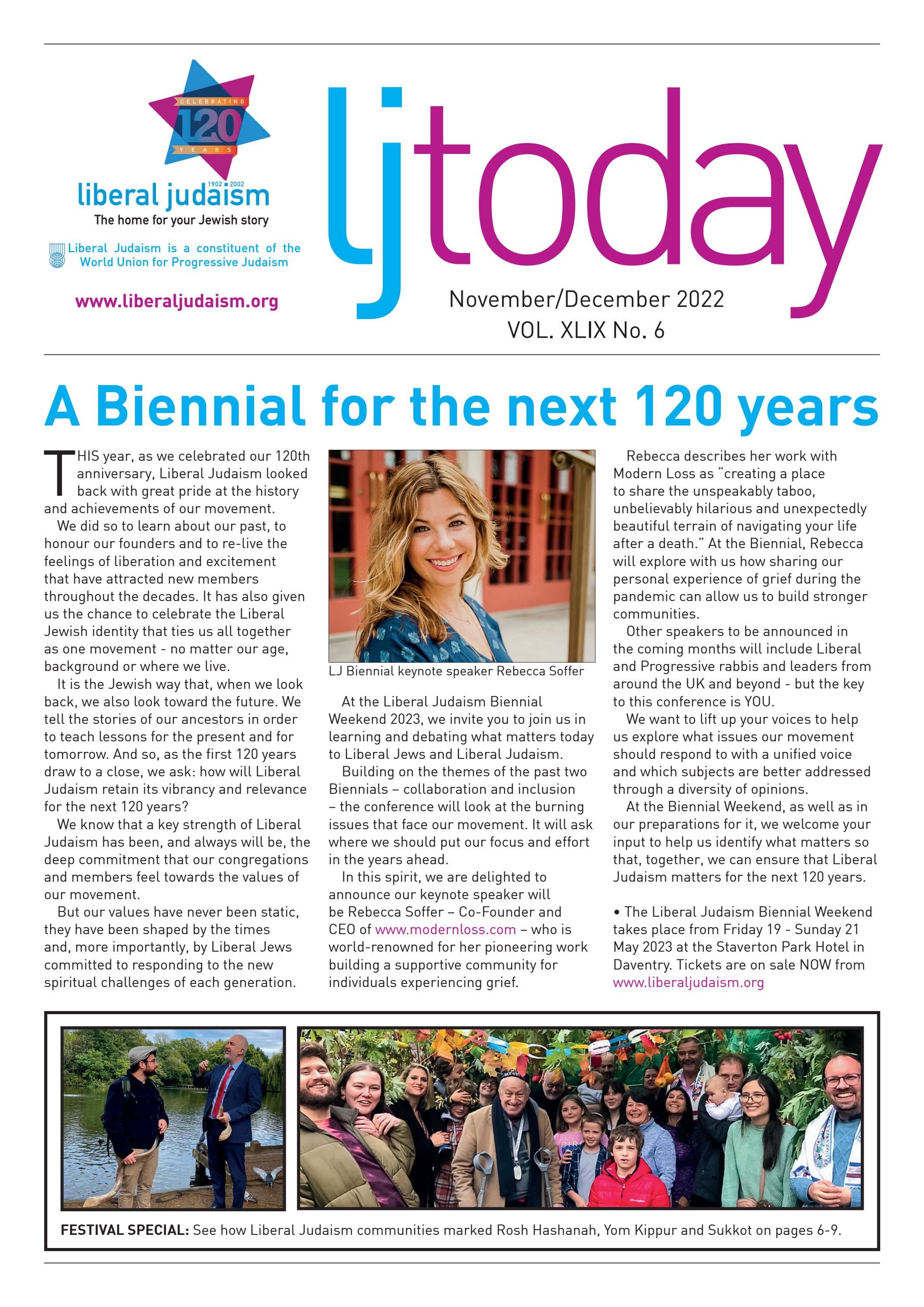 LJ Today Nov/Dec 2022 by Liberal Judaism - Issuu