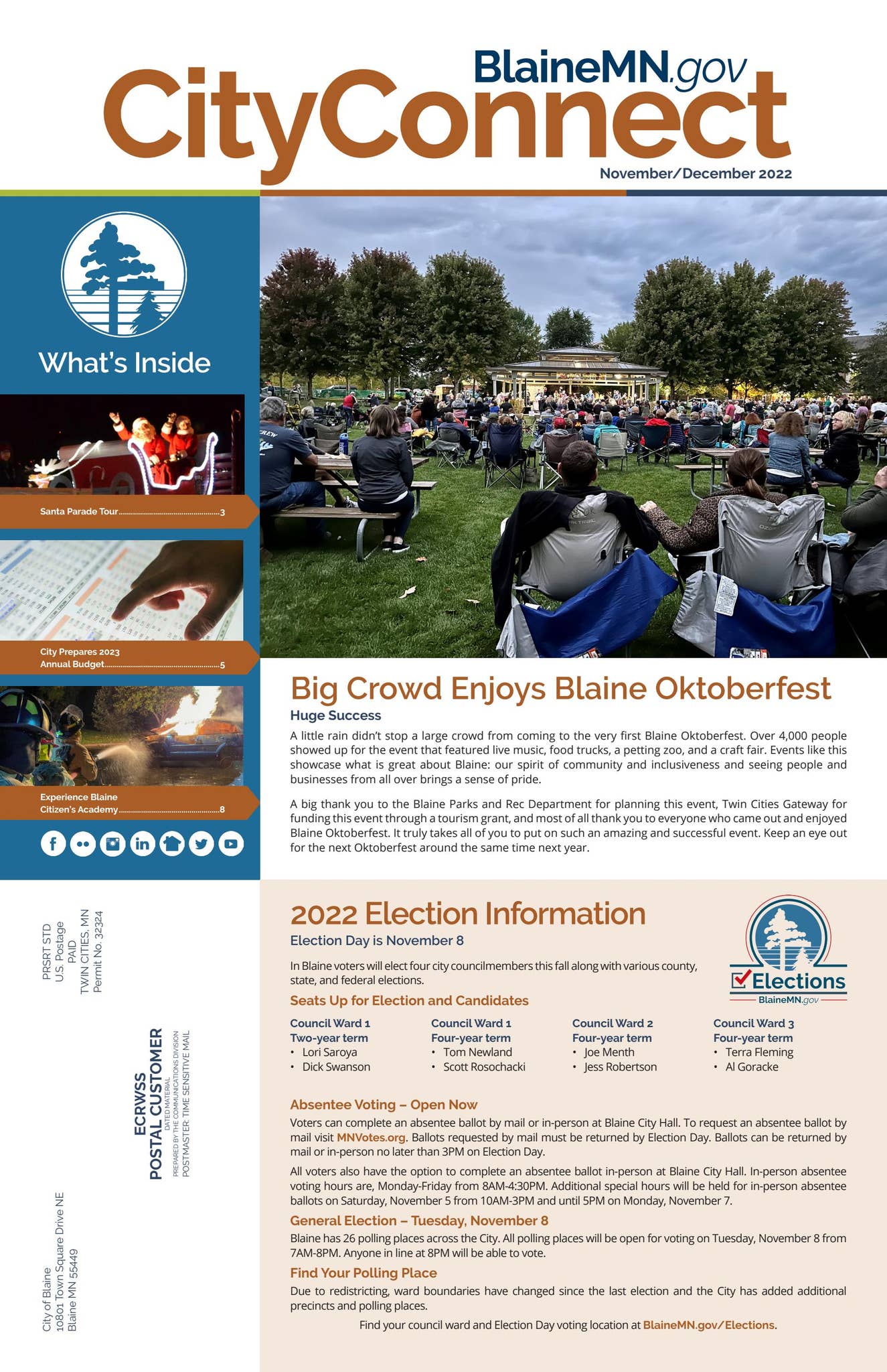 CityConnect - November/December 2022 by City of Blaine - Issuu