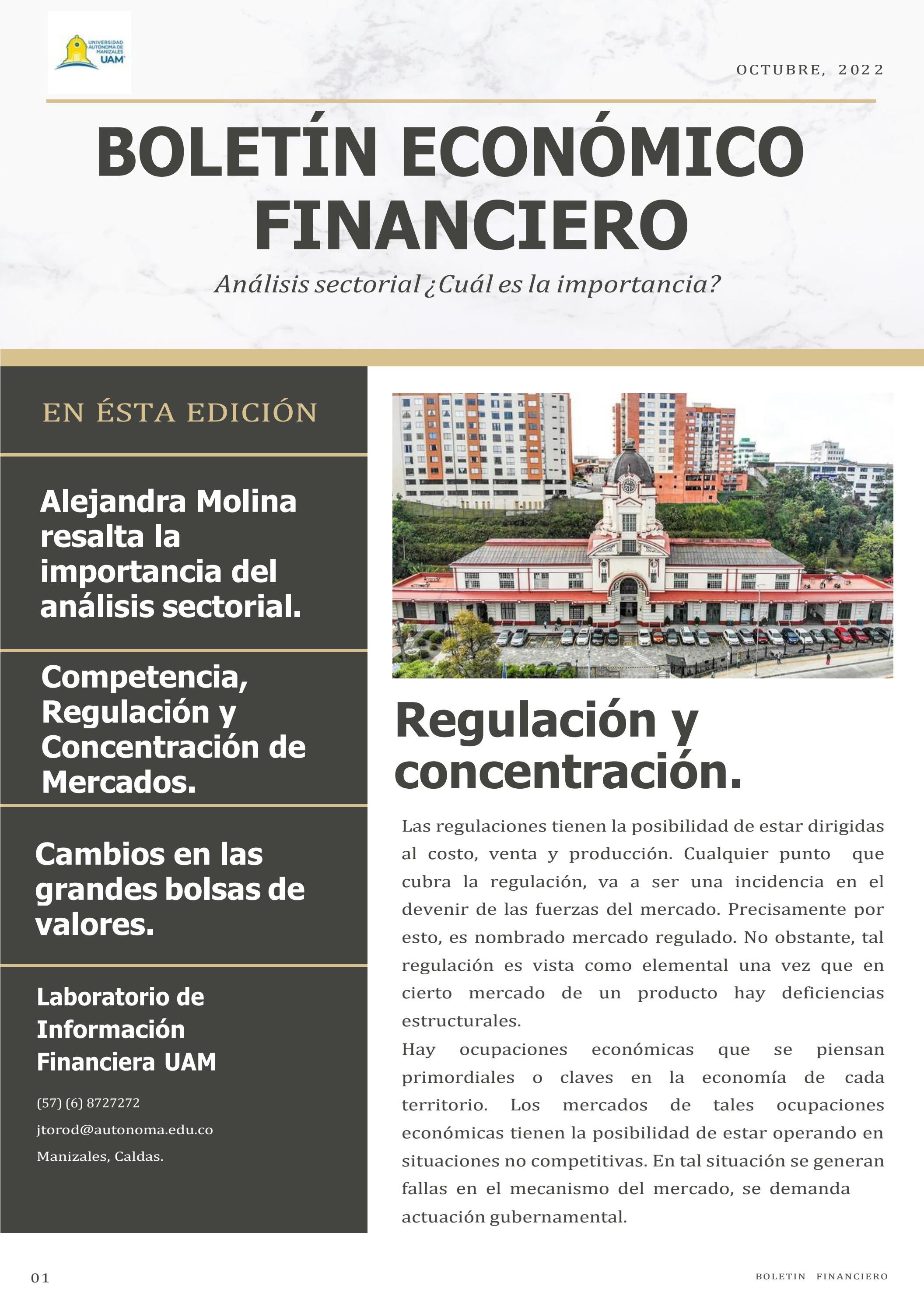 Boletín Economíco Financiero - Octubre by Universidad Autónoma de ...