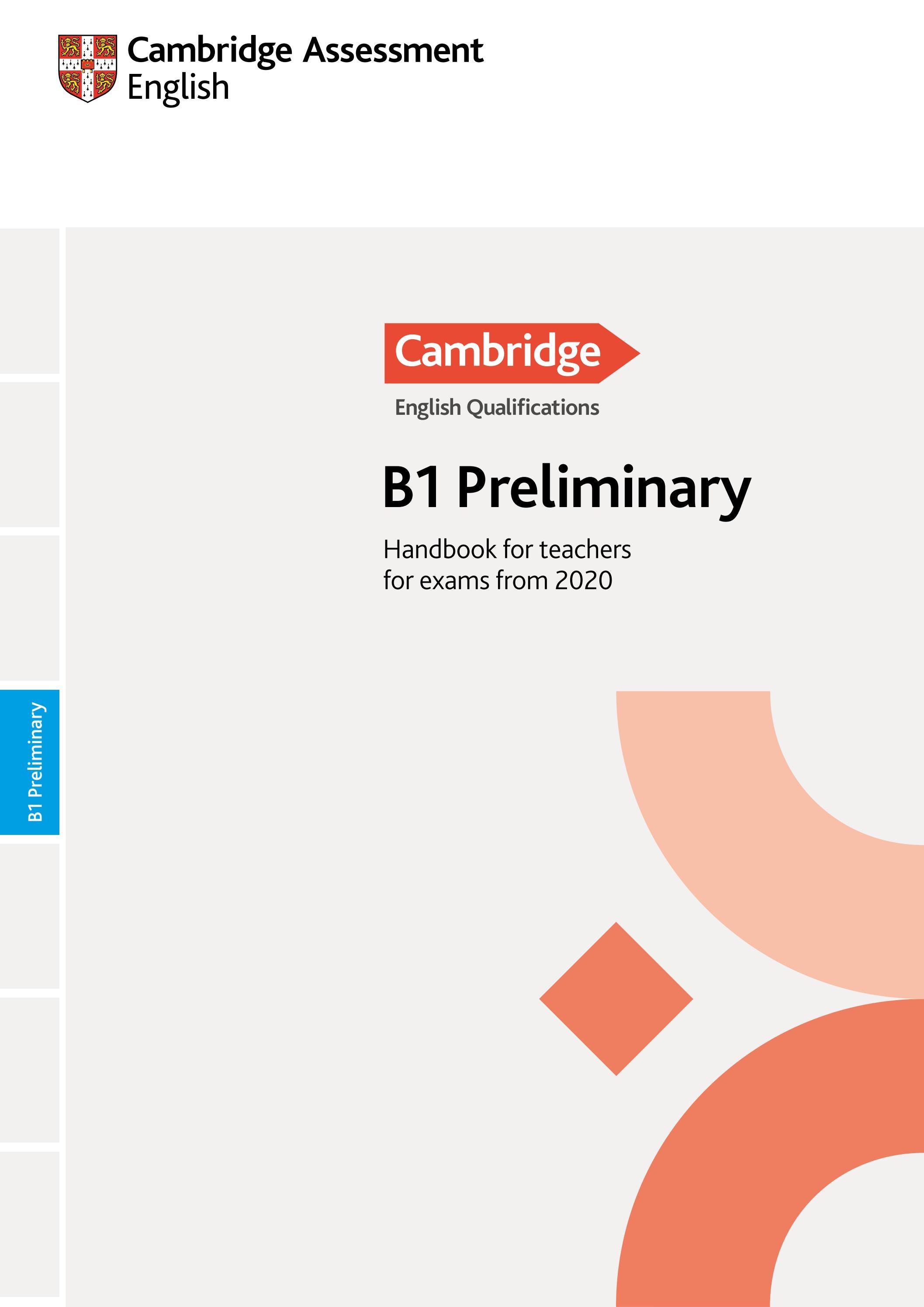 B1 Preliminary Handbook For Teachers For Exams From 2020 By Cambridge 