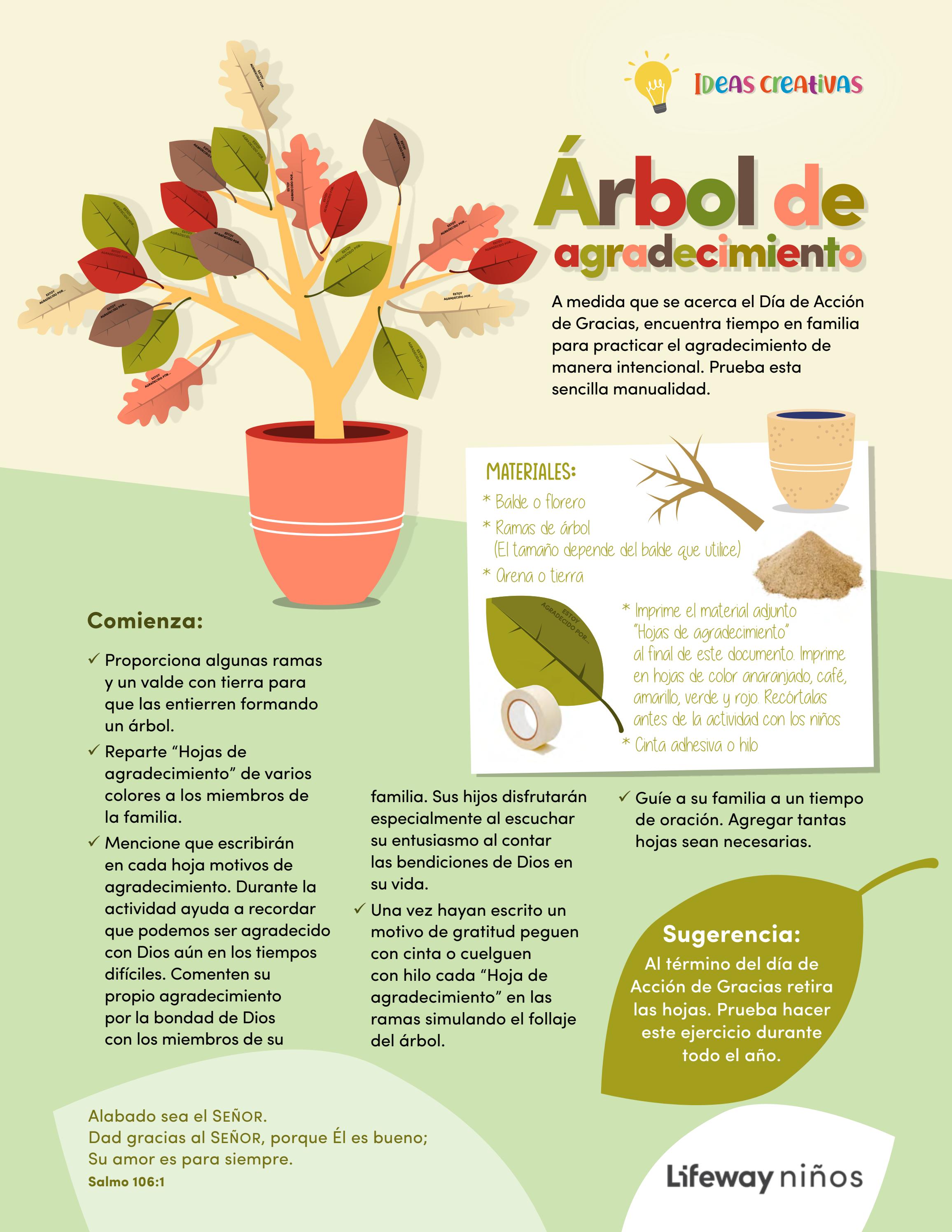 Idea creativa - Arbol de agradecimiento by lifeway-espanol - Issuu