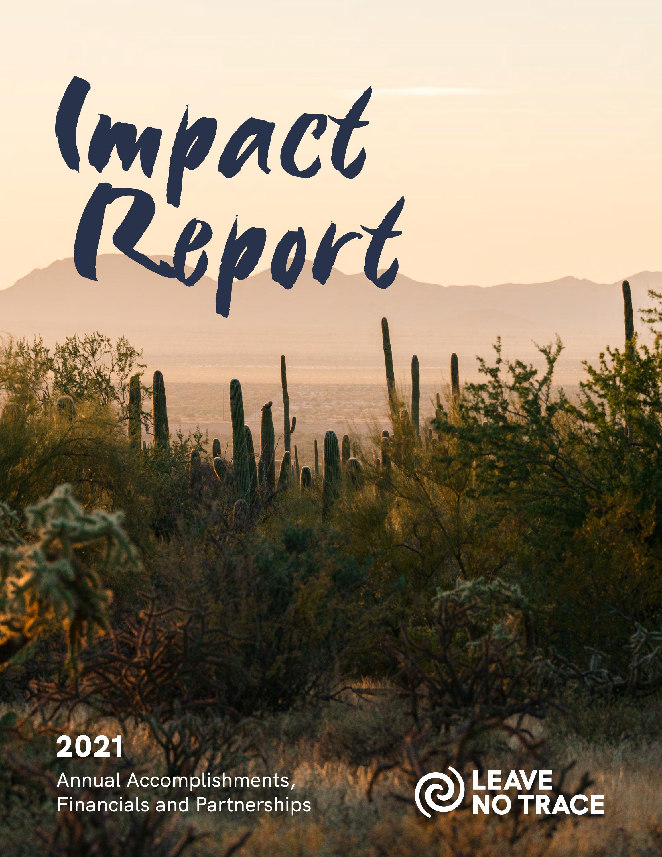 2021 Impact Report by LeaveNoTrace - Issuu