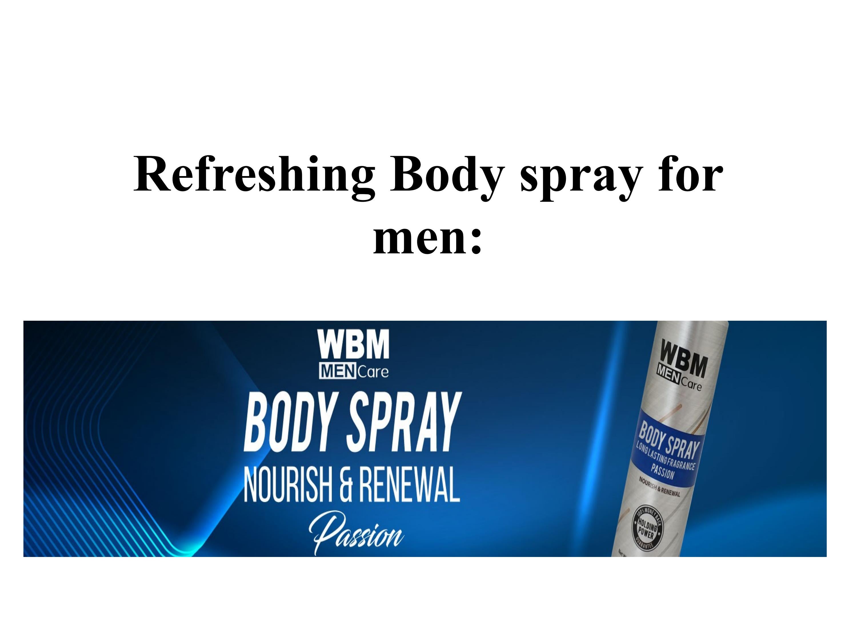 Refreshing Body spray for men by Abdullah - Issuu