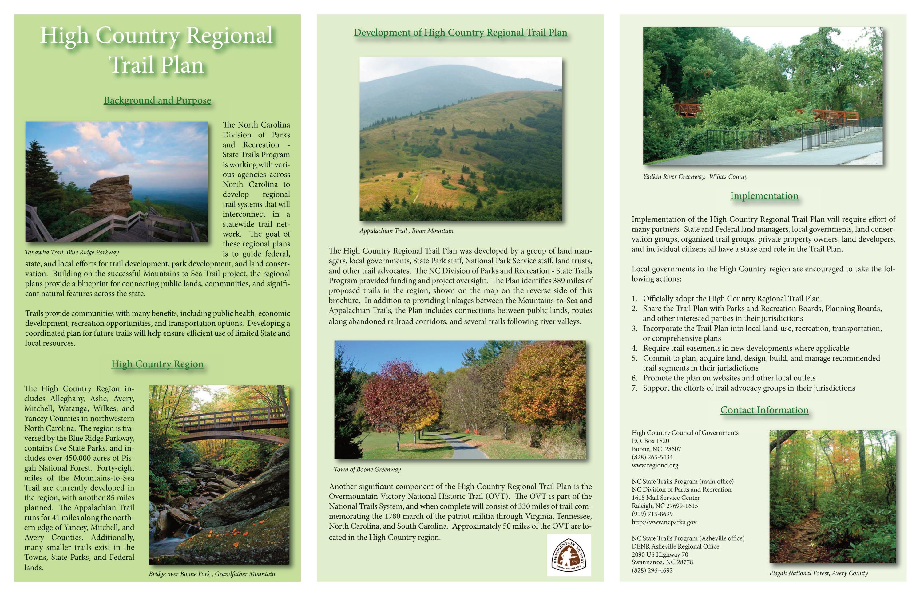 High Country Regional Trail Plan by North Carolina Division of Parks ...