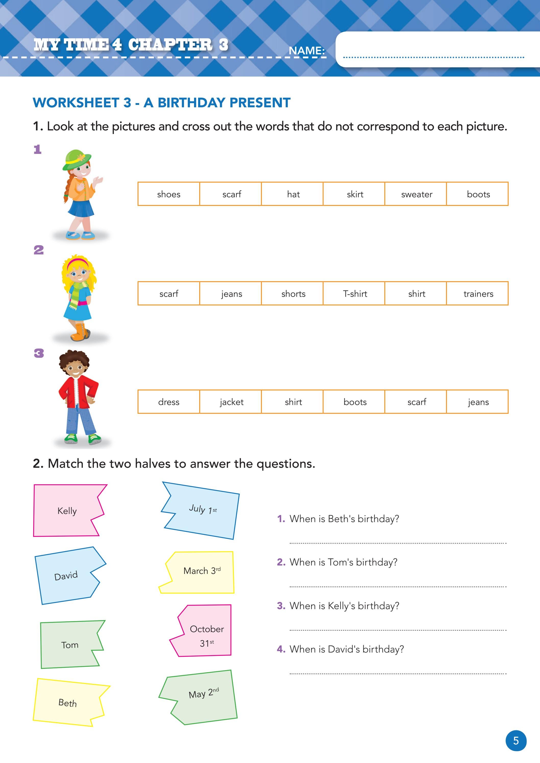 Worksheet 3 – My Time 4 by Editorial ACES - Issuu