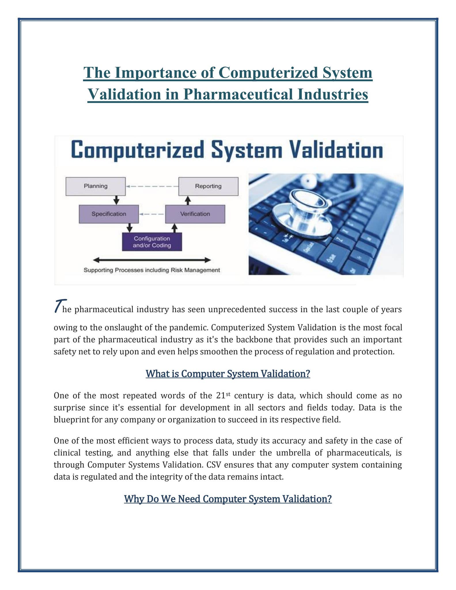 The Importance of Computerized System Validation in Pharmaceutical ...