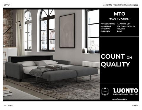 Luonto - MTO MAP ($CAD) by Luonto Furniture - Issuu