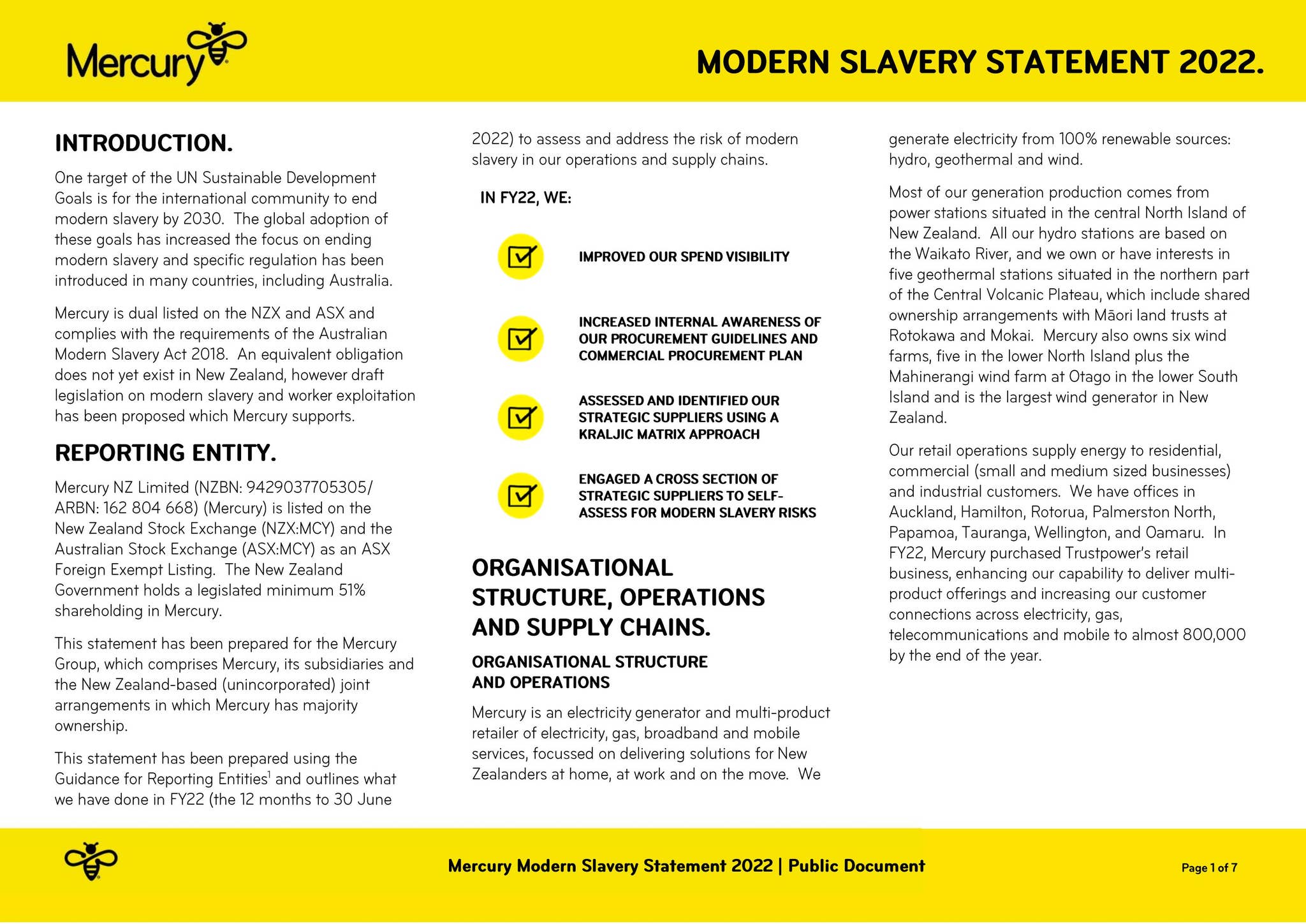 Mercury Modern Slavery Statement FY22 by Mercury - Issuu