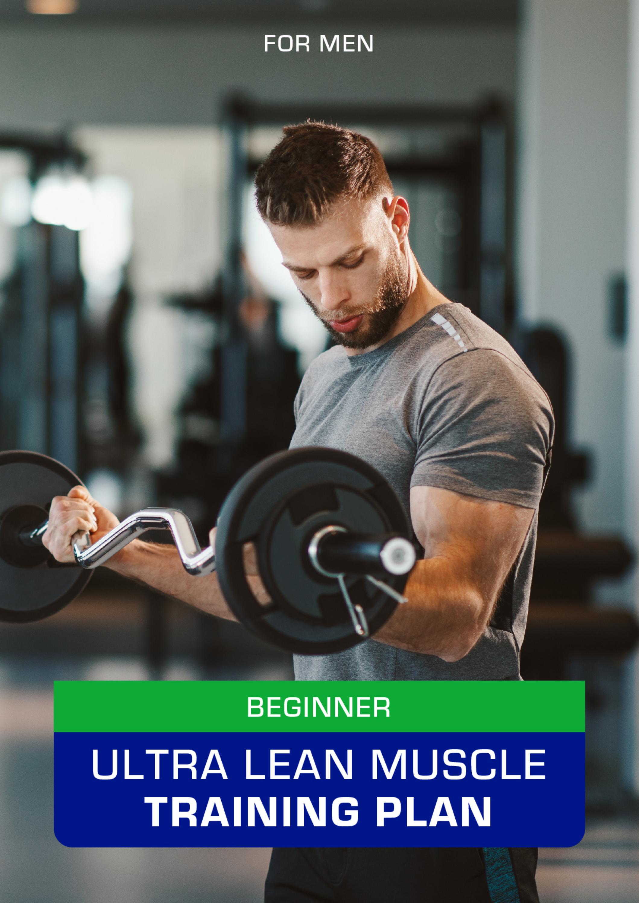 Ultra Lean Muscle Training Plan for Men - Beginner by USN - Ultimate ...