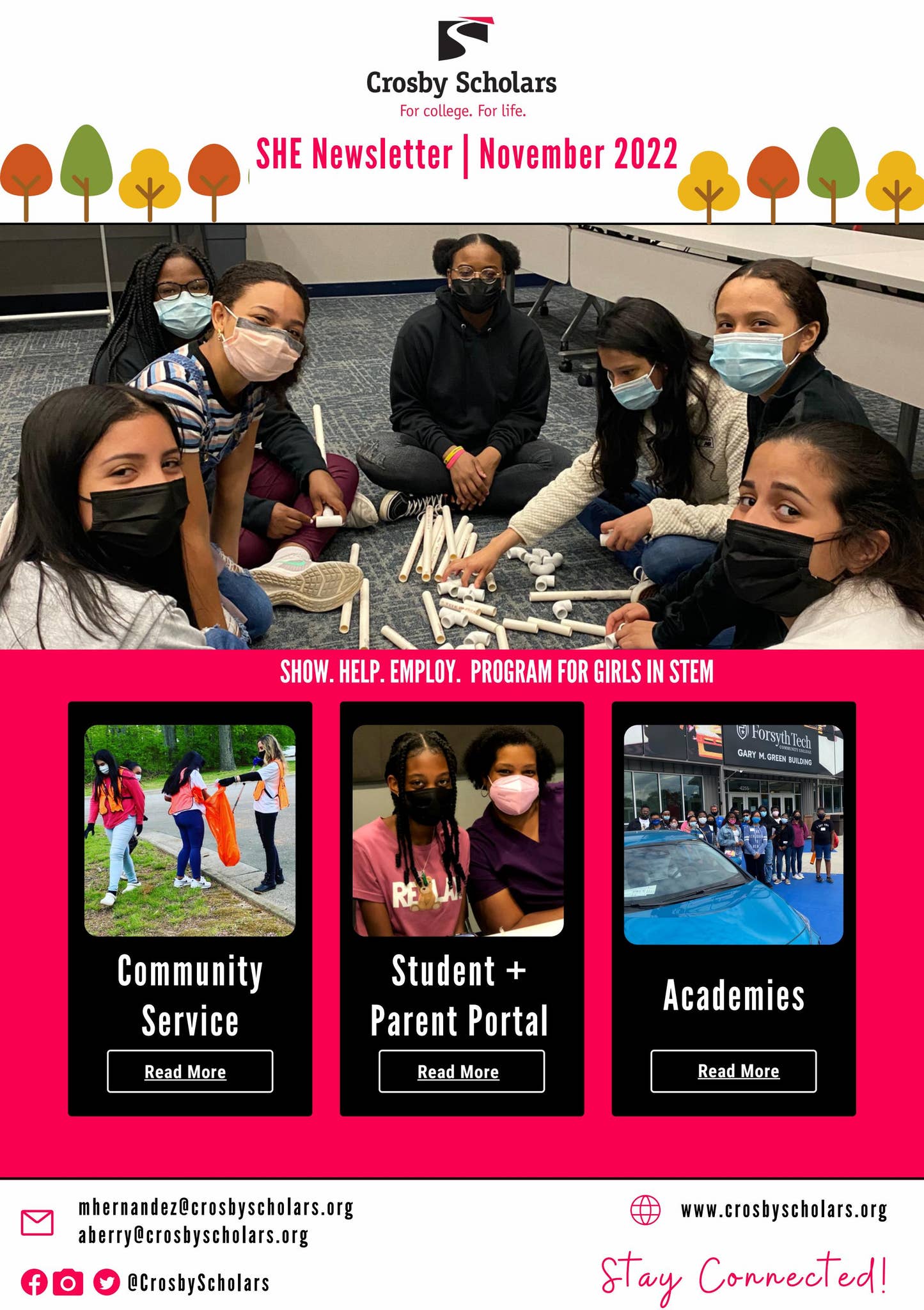 SHE Newletter: November 2022 by Crosby Scholars Community Partnership ...
