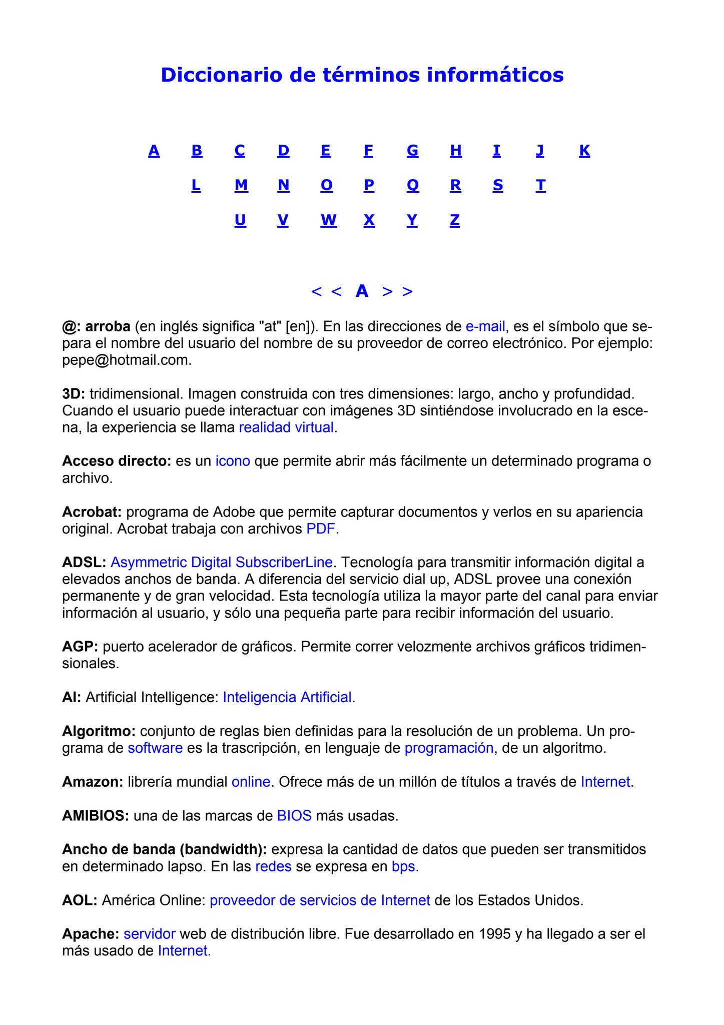 DICCIONARIO TÉRMINOS INFORMÁTICOS by Rexisai Campos T - Issuu