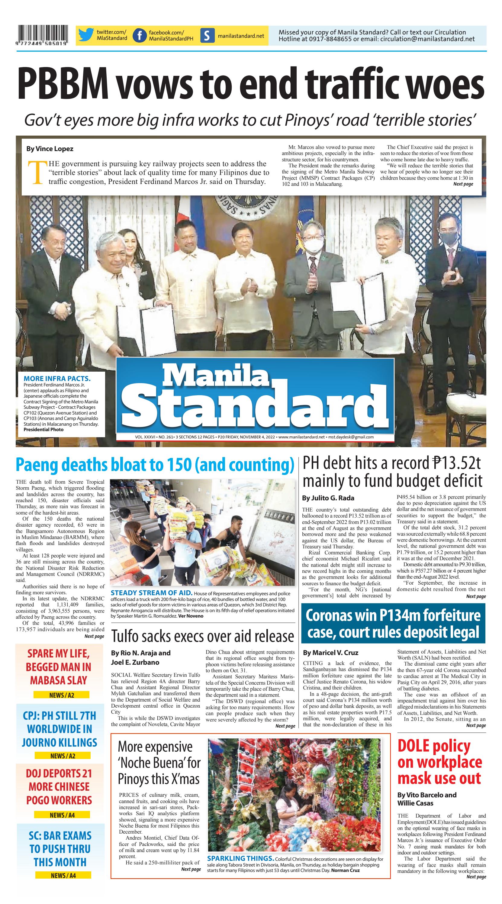 Manila Standard 2022 November 4 Friday By Manila Standard Issuu Manila Standard 2022 November 4 Friday By Manila Standard Issuu