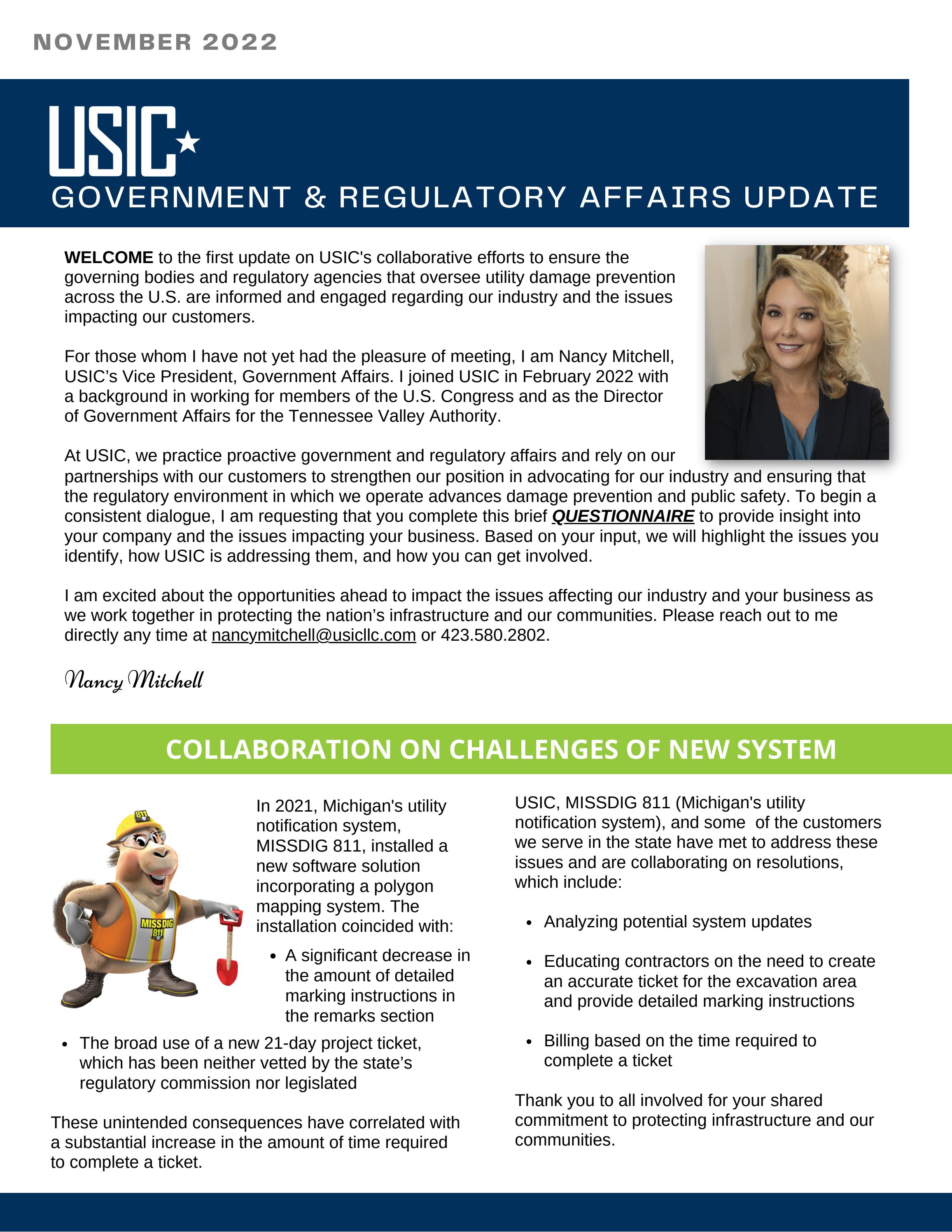 USIC Government Affairs Newsletter Nov. 2022 by USIC Marketing Team - Issuu
